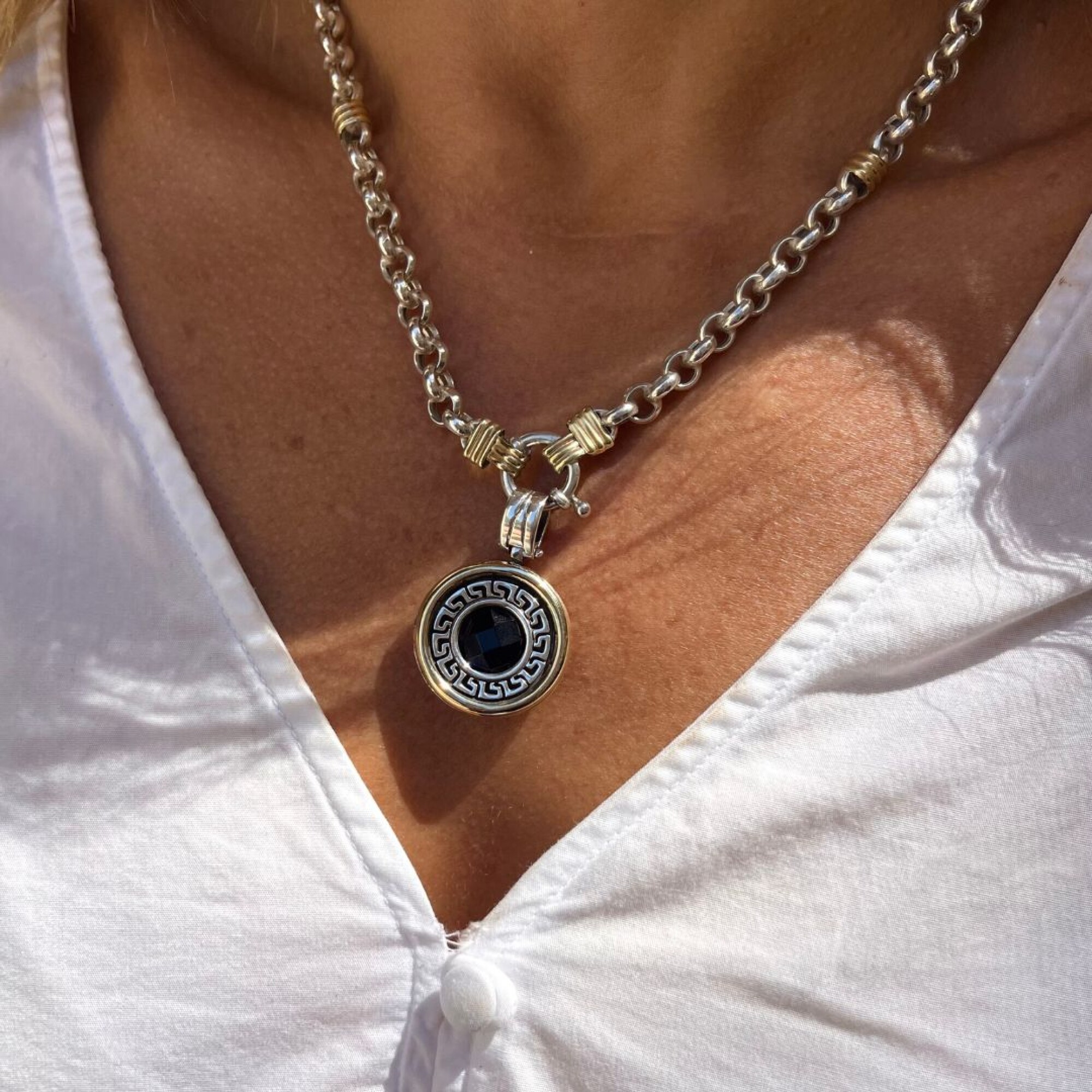Medalla Versace - Plata y Oro — NC Joyas
