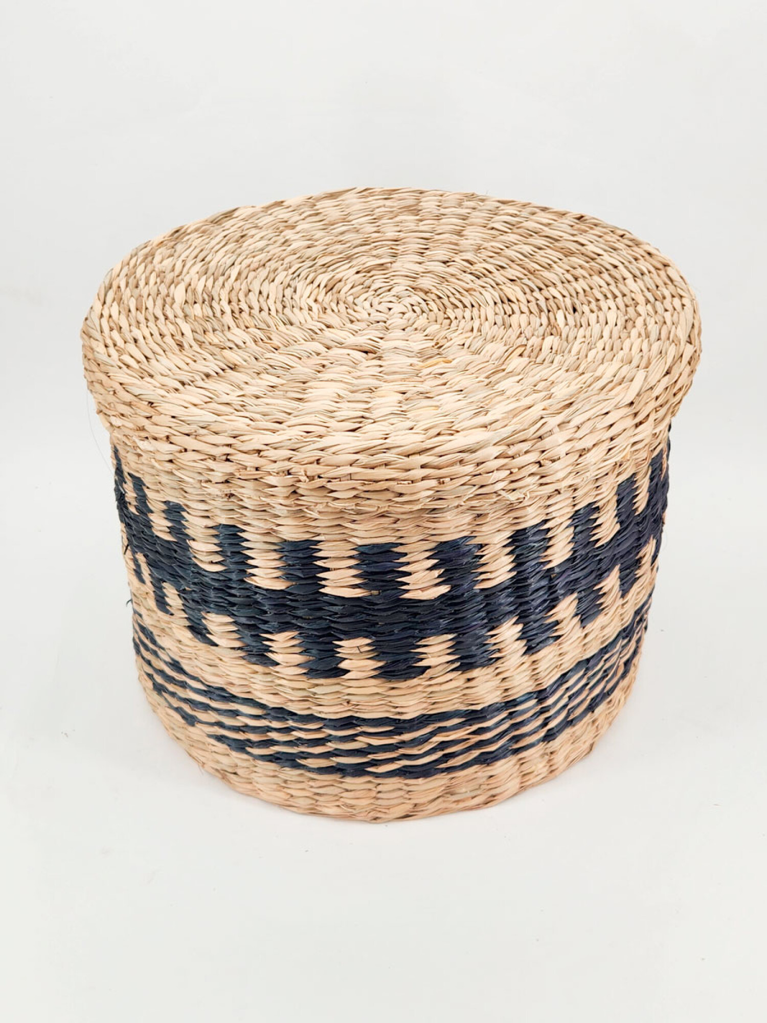 Canasto Redondo Con Tapa Marron Guapa Paprika