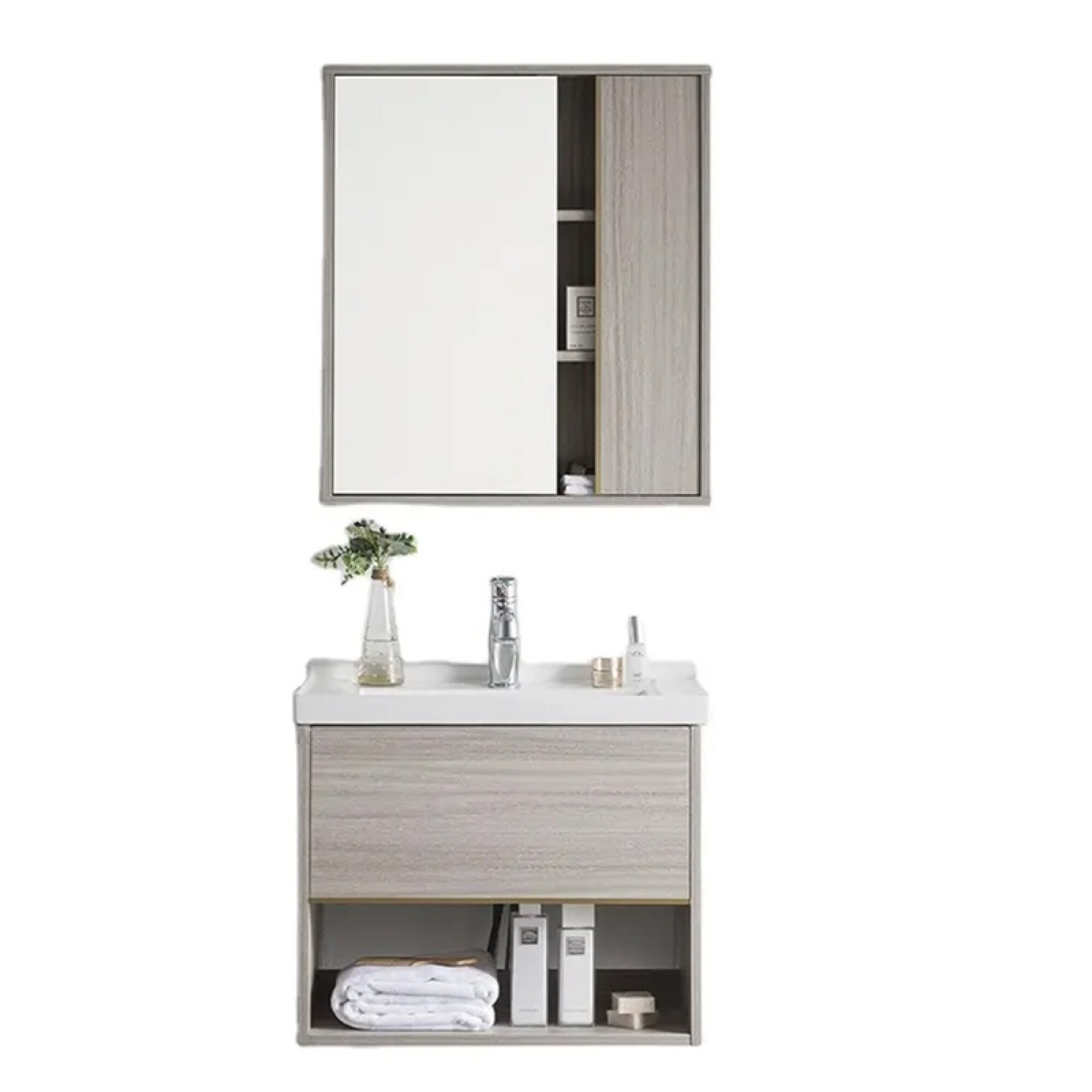 Mueble De Baño Aéreo Modelo 1063-60 / Mueble + Bacha + Espejo — Castro