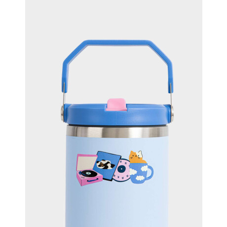 Vaso Alto Término De Acero Inoxidable De 900ml Con Manija - Azul ...