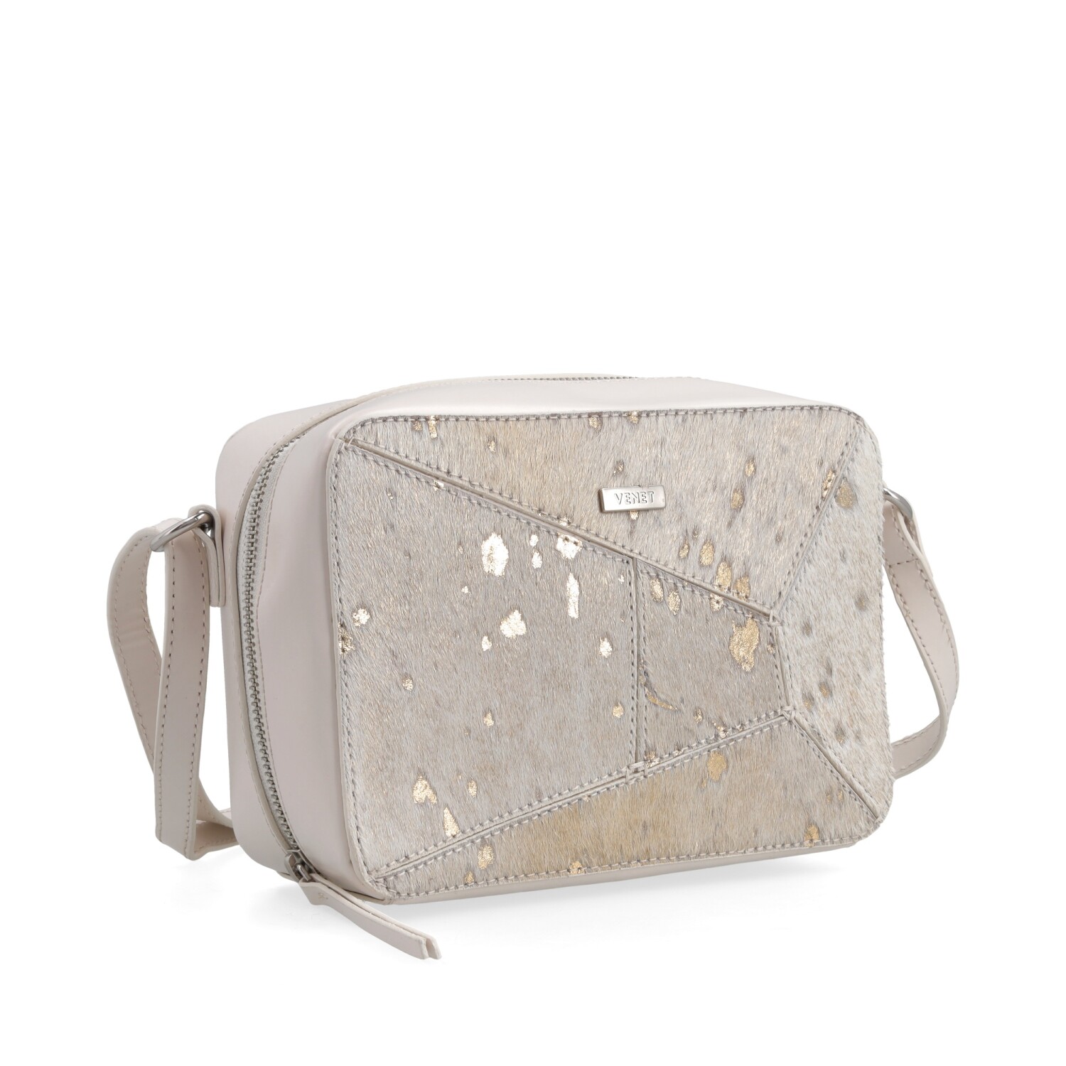 CARTERAS VENET - CUERO CASSA - DORADO — Venet