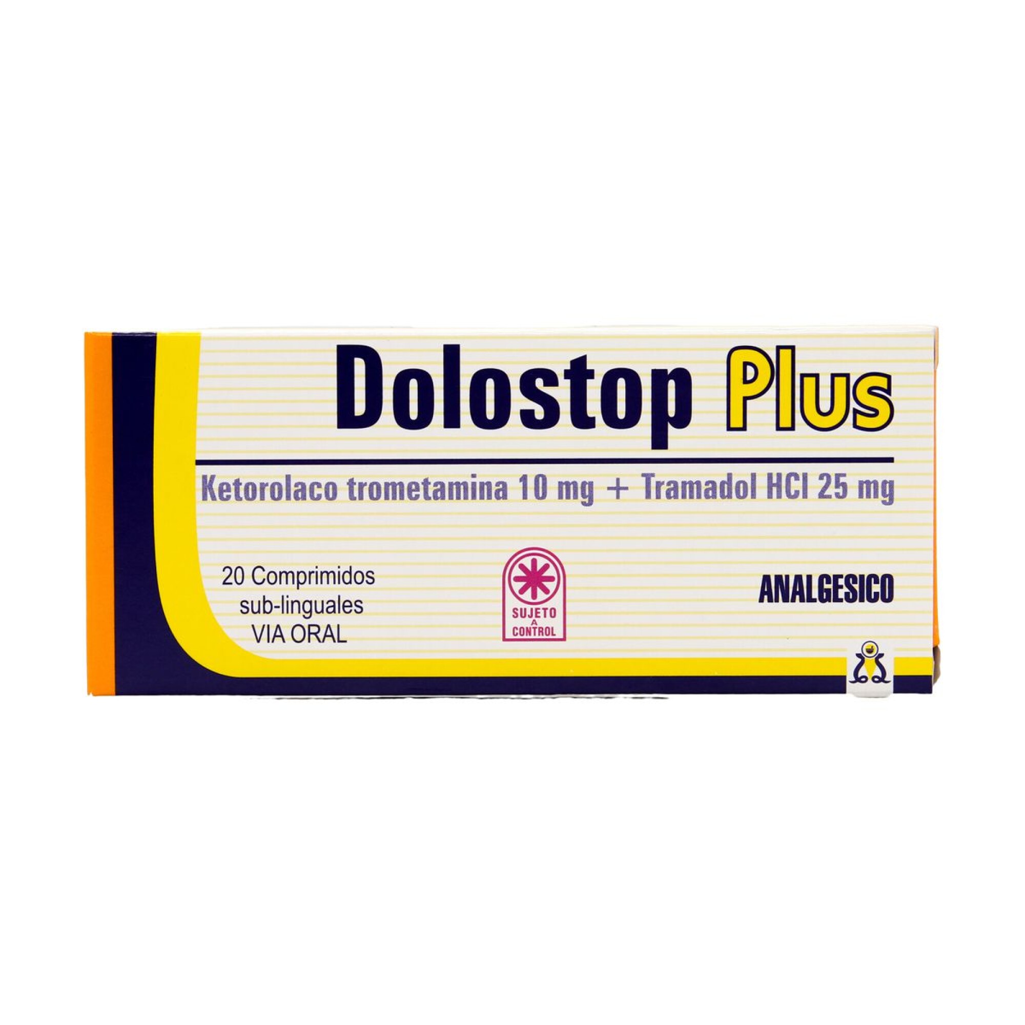 DOLOSTOP PLUS CJ X 20 COMP. SUBLINGUAL — Farmacenter
