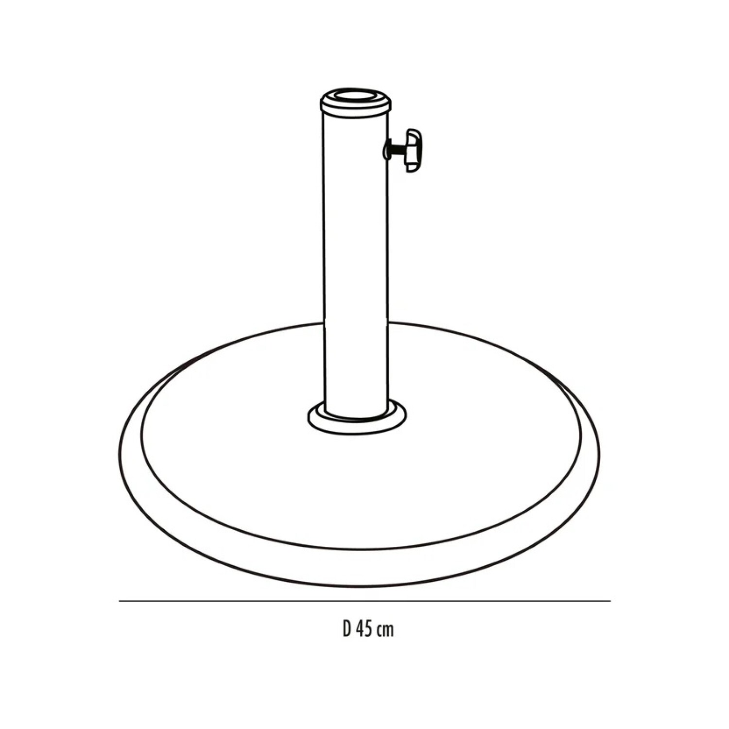 BASE PARA SOMBRILLA CONCRETO 16K — Alfa Ventas