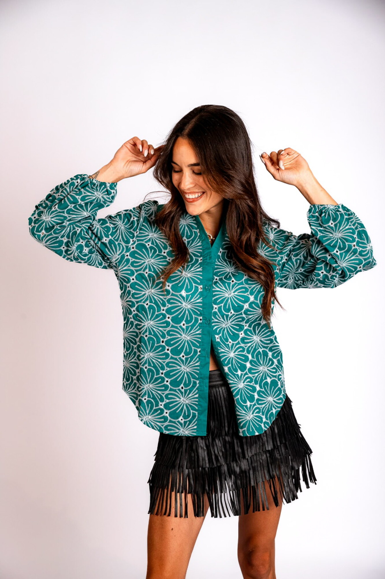 Camisa Francia - verde petróleo — Bianca Store