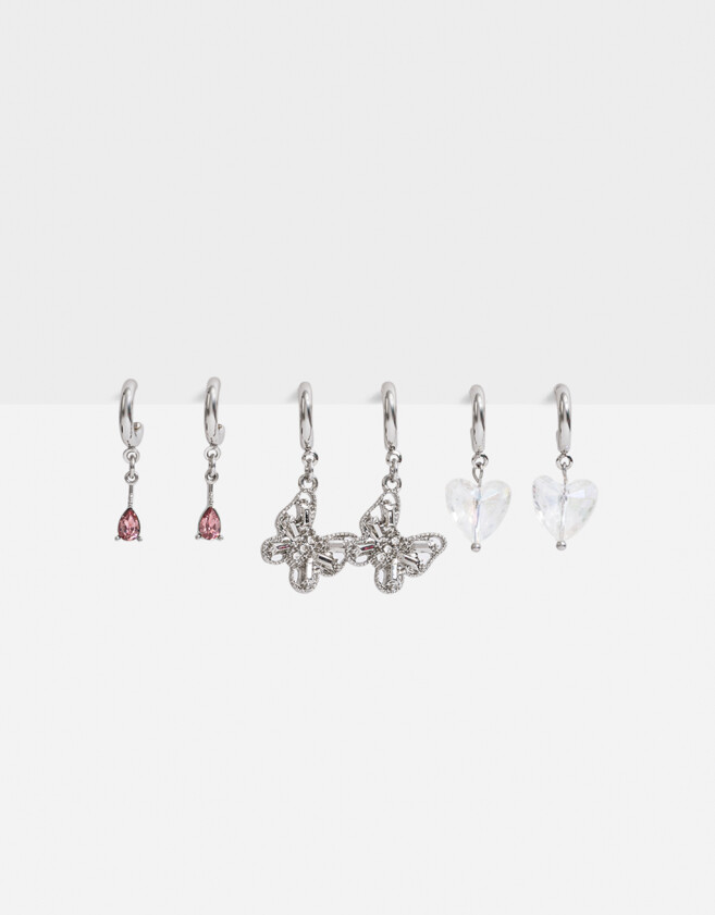 Set De Aros Argolla Mariposas — Todomoda