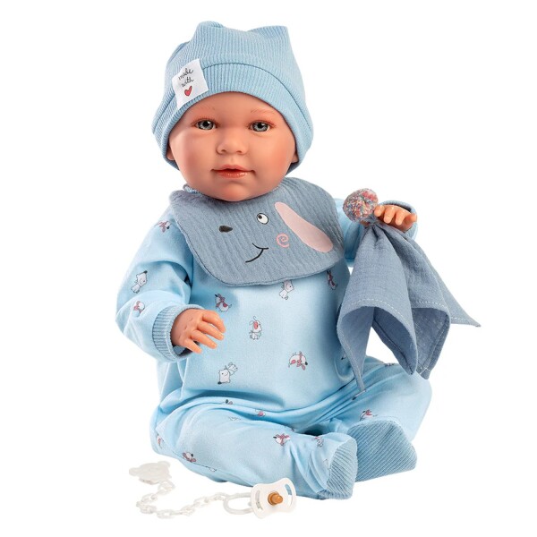 Muñeca Llorens Bebe Mimo Lloron Babero Y Accesorios 42cm - Modelo Mimo ...