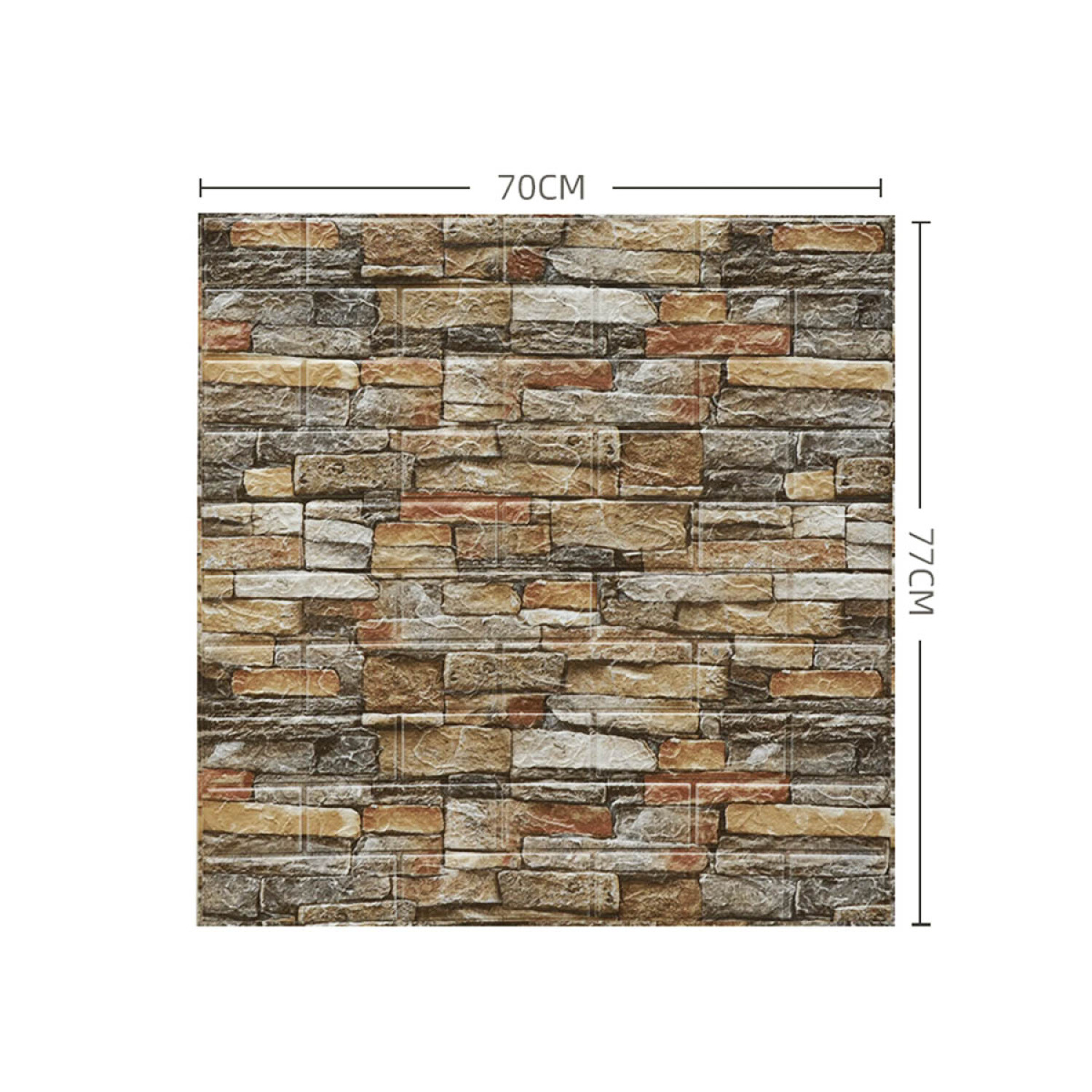 Set 12 Revestimiento 70x77 3D Piedra Adhesivo Pared - Rústico — El Rey ...