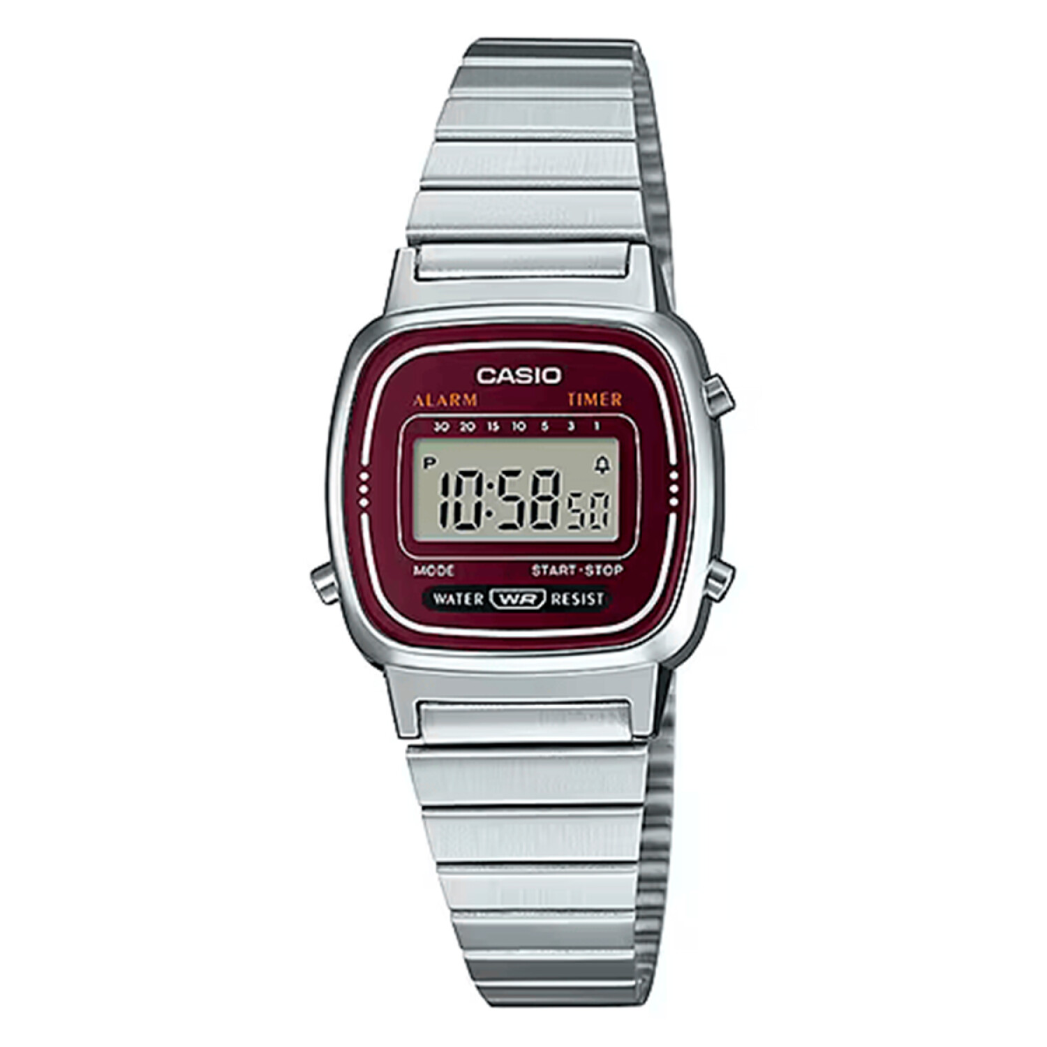Reloj CASIO RETRO LA670WA-4DF Acero Plateado Esfera 24mm — WatchMe