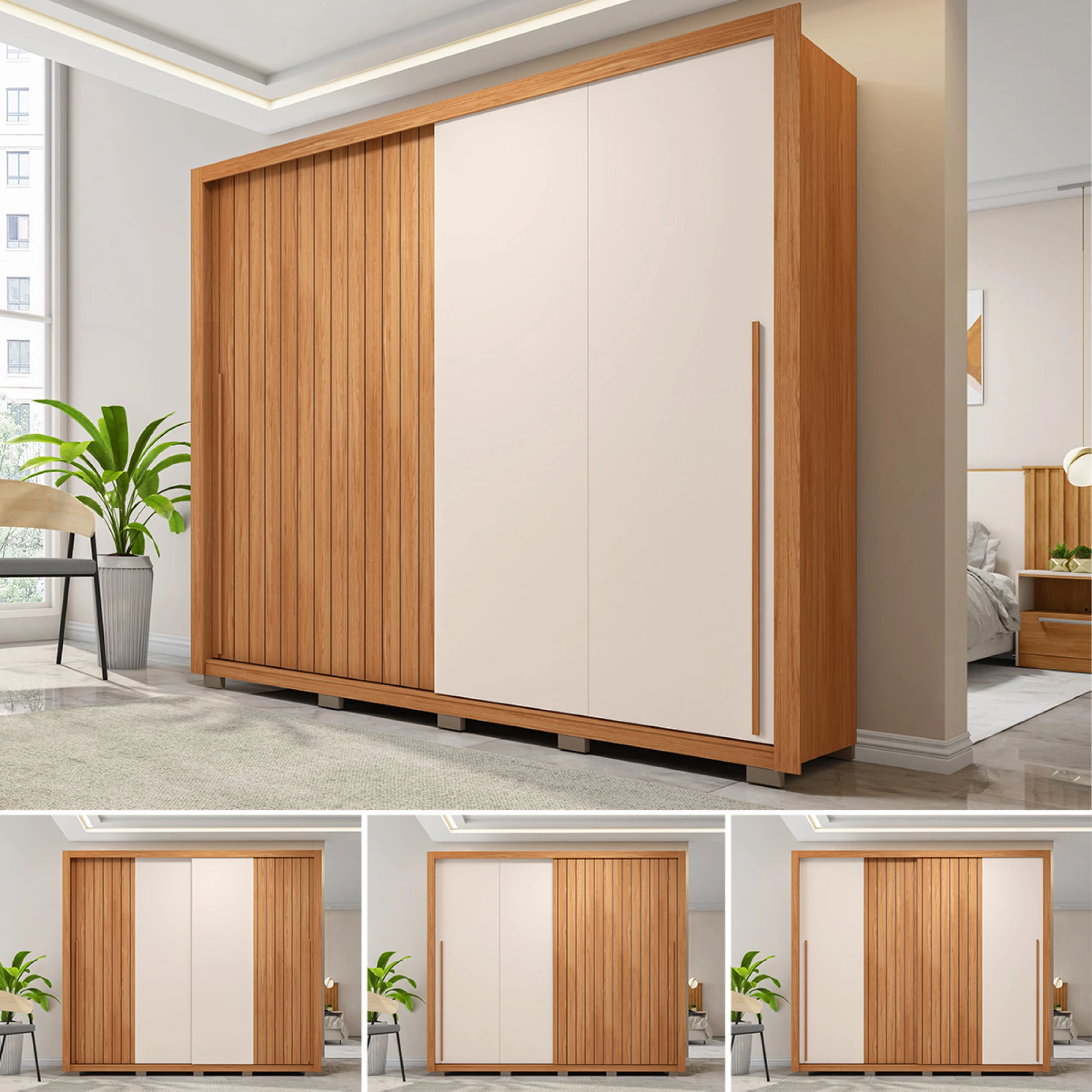 Ropero Modelo Moviment Color Freijo/off White — Castro