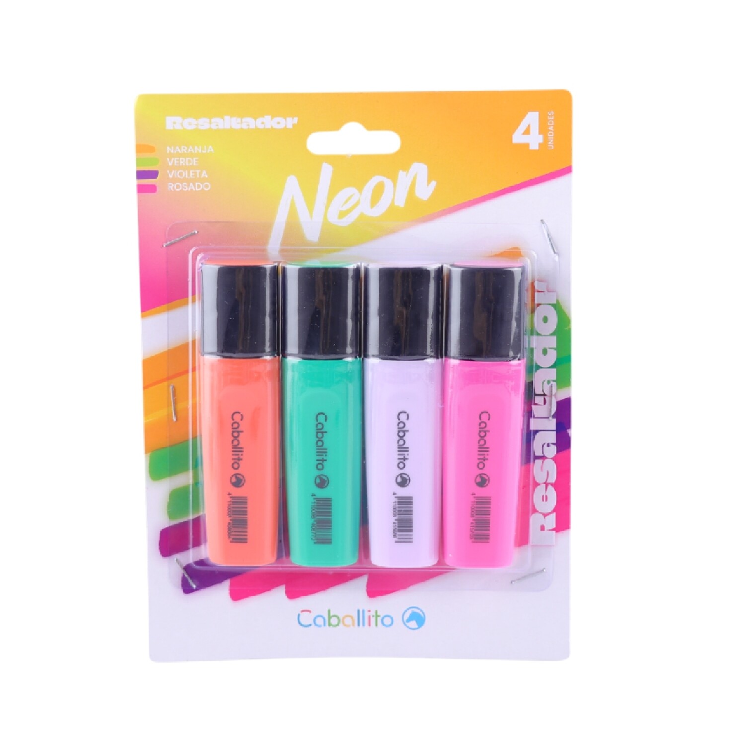 RESALTADOR CABALLITO 4 COLORES NEON — Universo Binario
