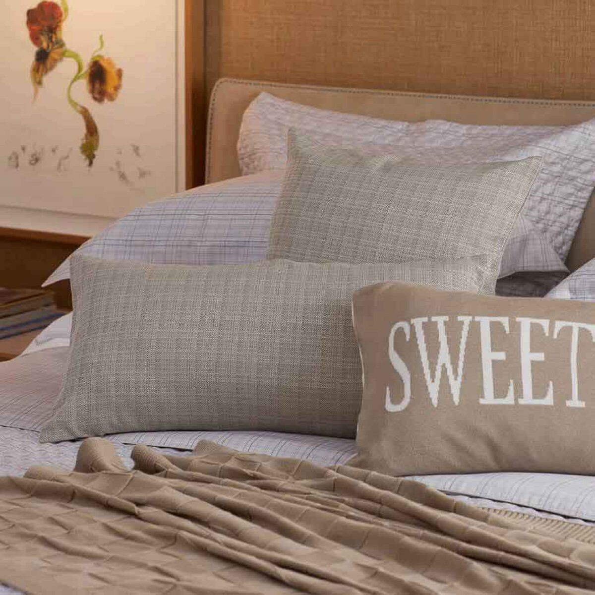 Funda de almohadón SWEET HOME Beige — Viasono