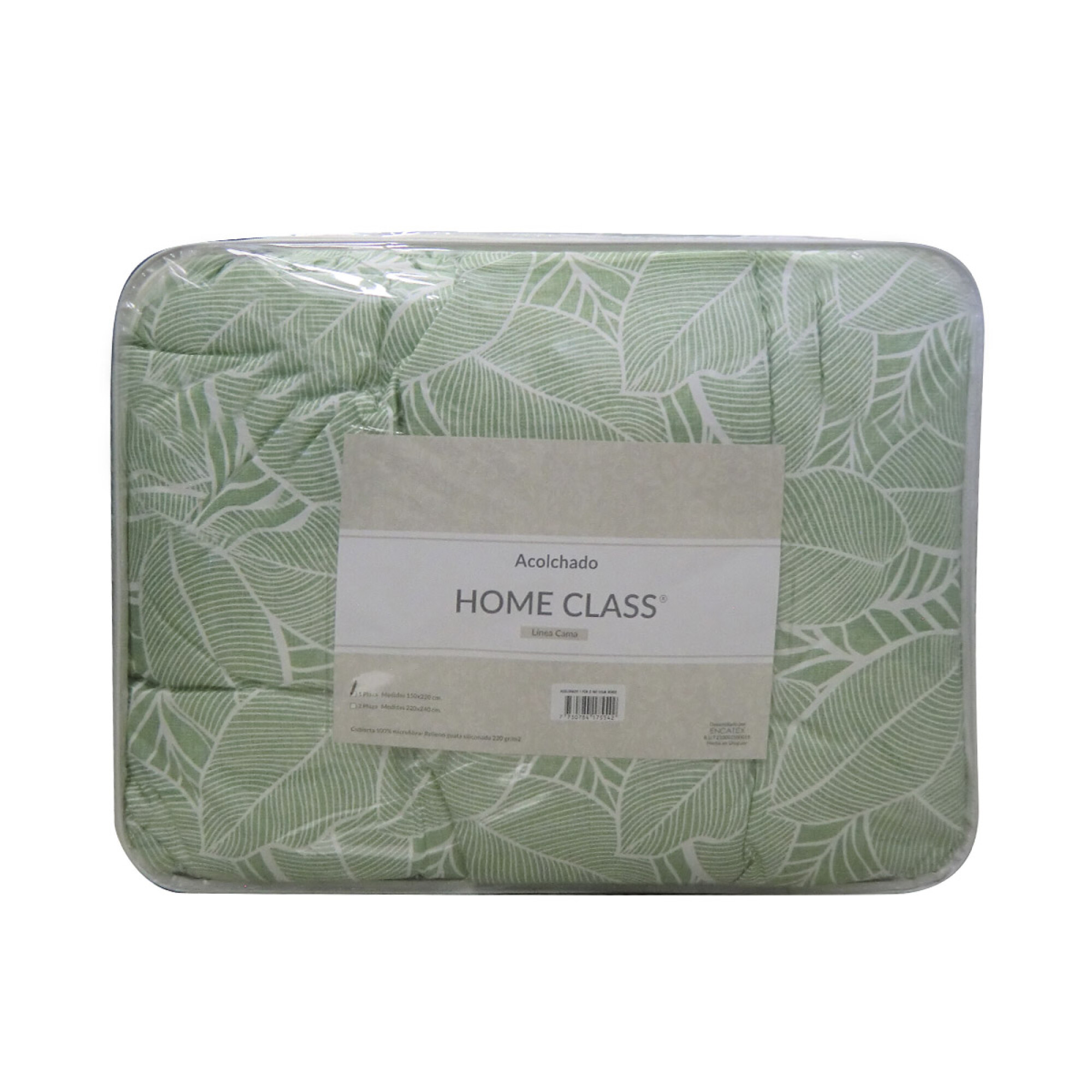 Acolchado 1 Plaza Home Class 100% Microfibra - D 660 HOJA VERD — Cartoons