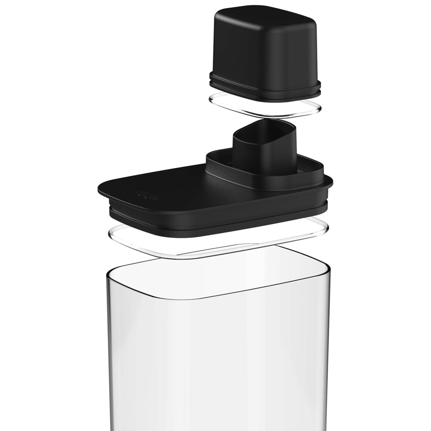 Frasco Cont Drop Plastico Negro Pmd200, 2,3l — Divino