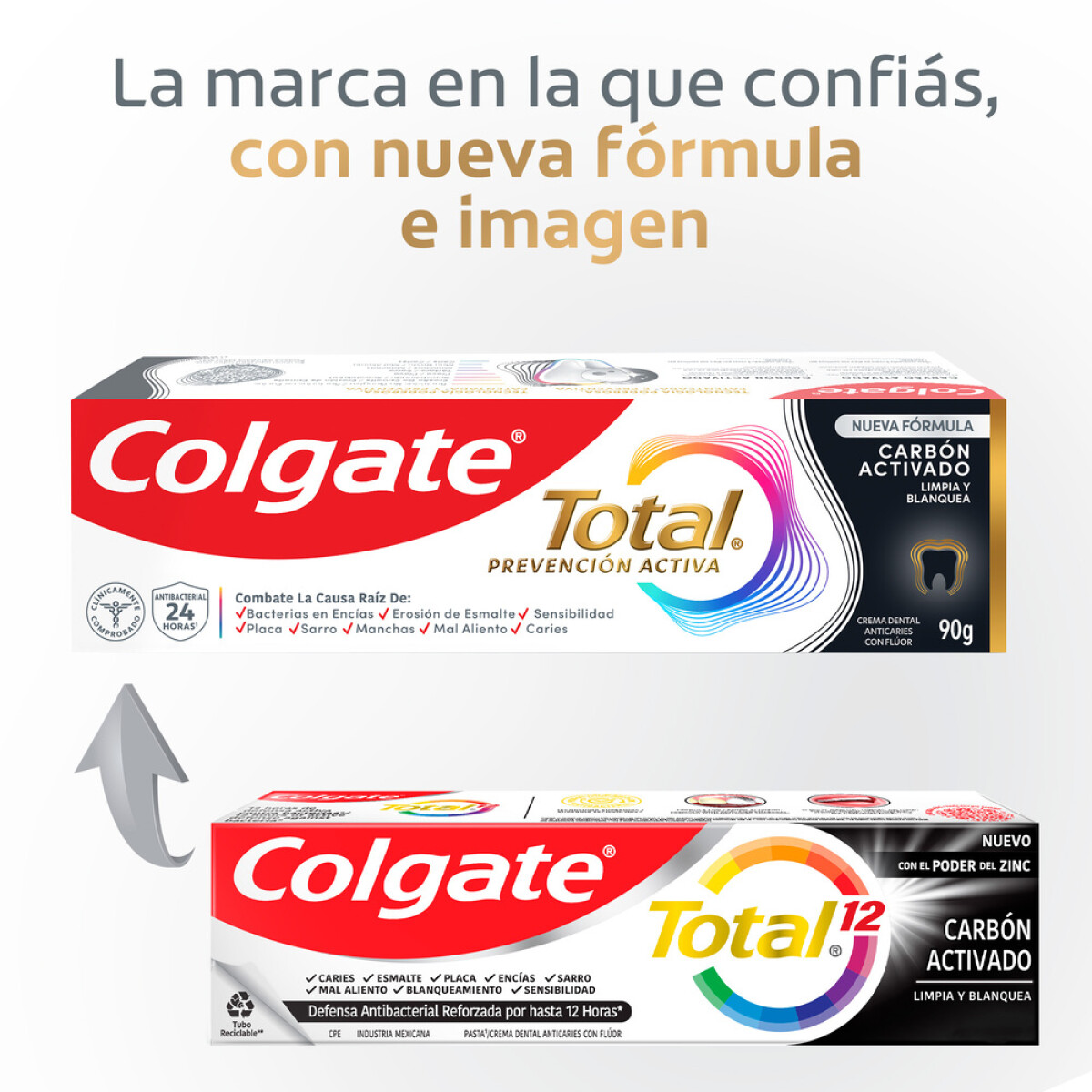 Pasta De Dientes Colgate Total 12 Carbon Activado 90 Grs. — Farmacia El ...