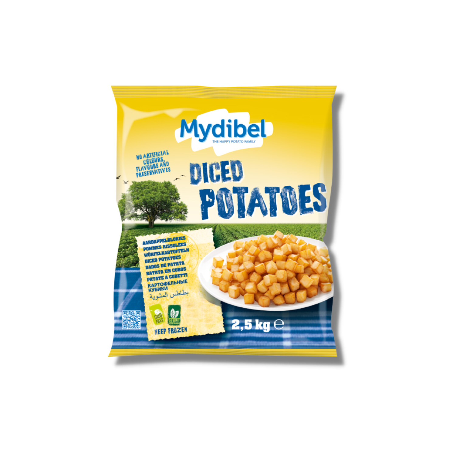 Papas En Cubos Mydibel (diced Potatoes) - 2 Kg — Artico congelados