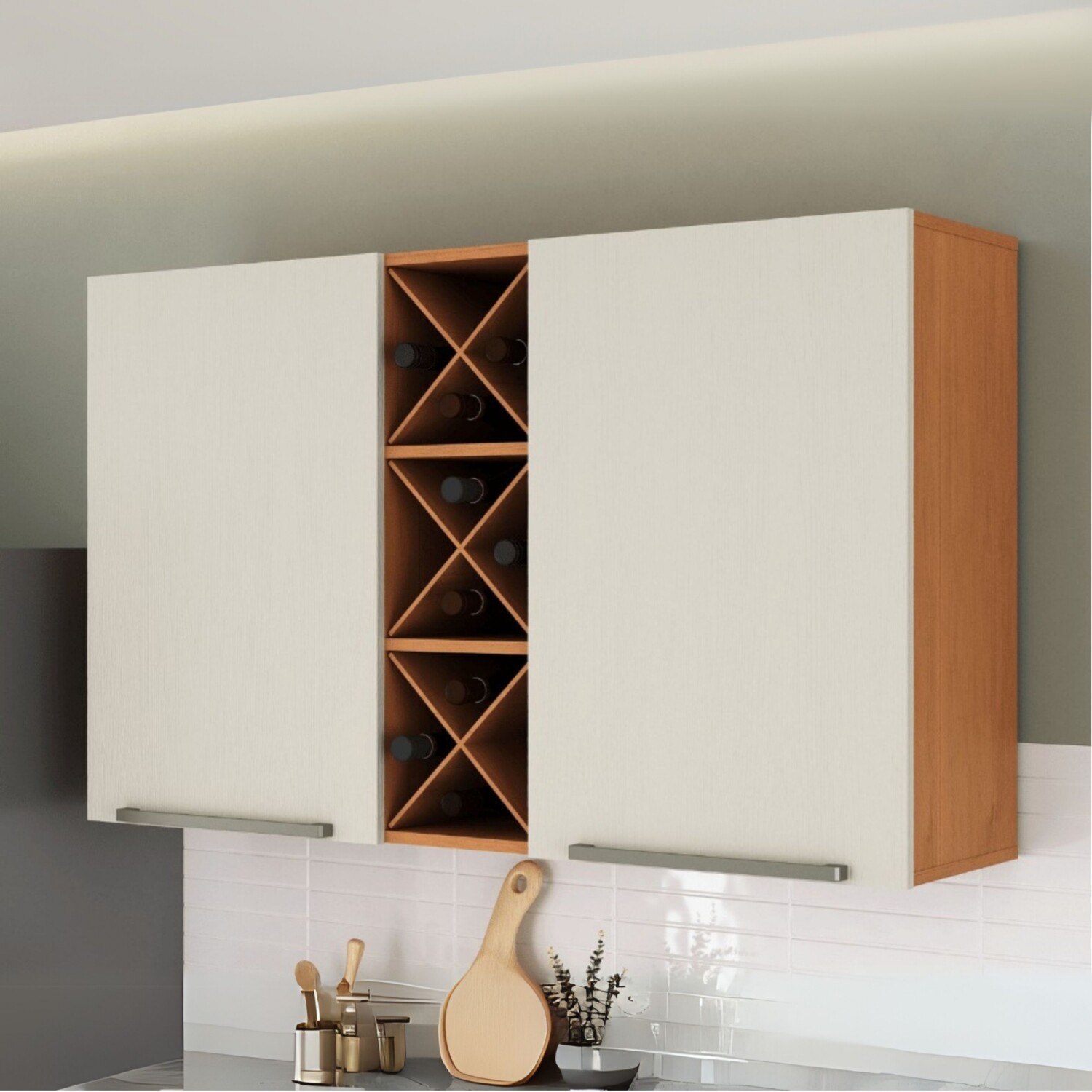 Aereo Botellero - 1.20 cm - Cinamomo/Arena — Rustico Hogar