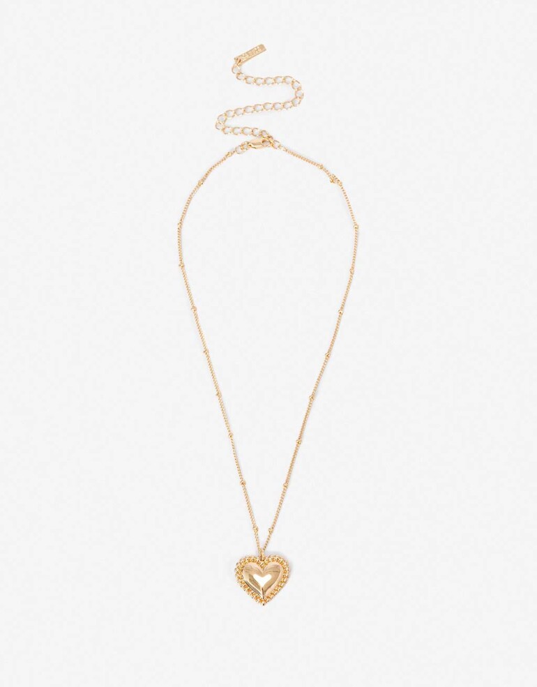 Collar Con Dije De Corazón Bold. — Isadora