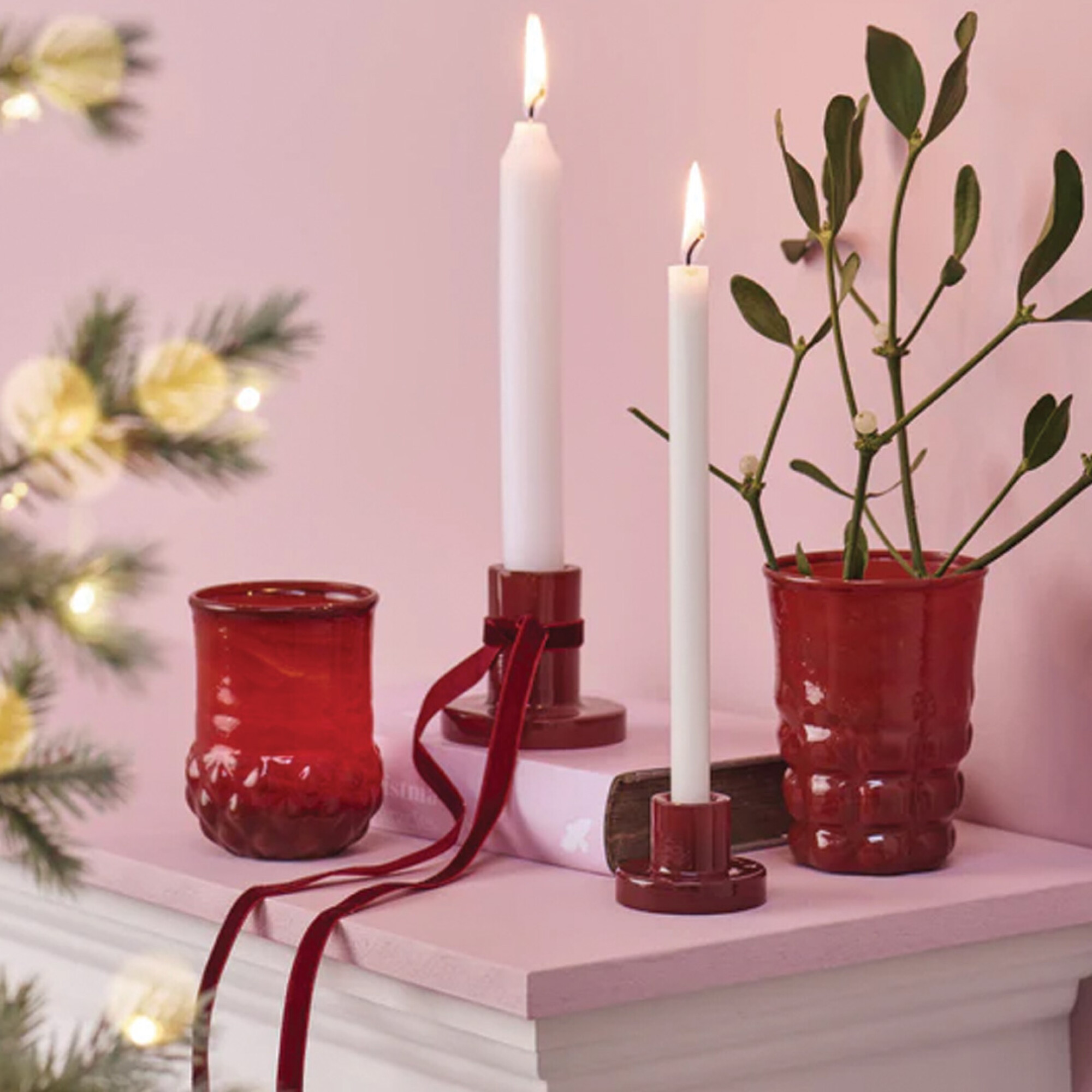 Portavela Olea - Rojo — Walnut