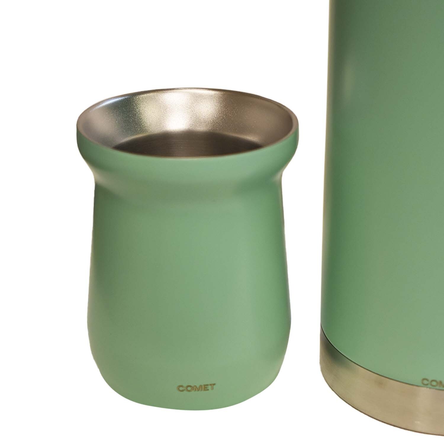 Combo Comet Acero Inox Termo 1Lt Manija Rígida + Mate 160Ml - Verde Claro — HTS