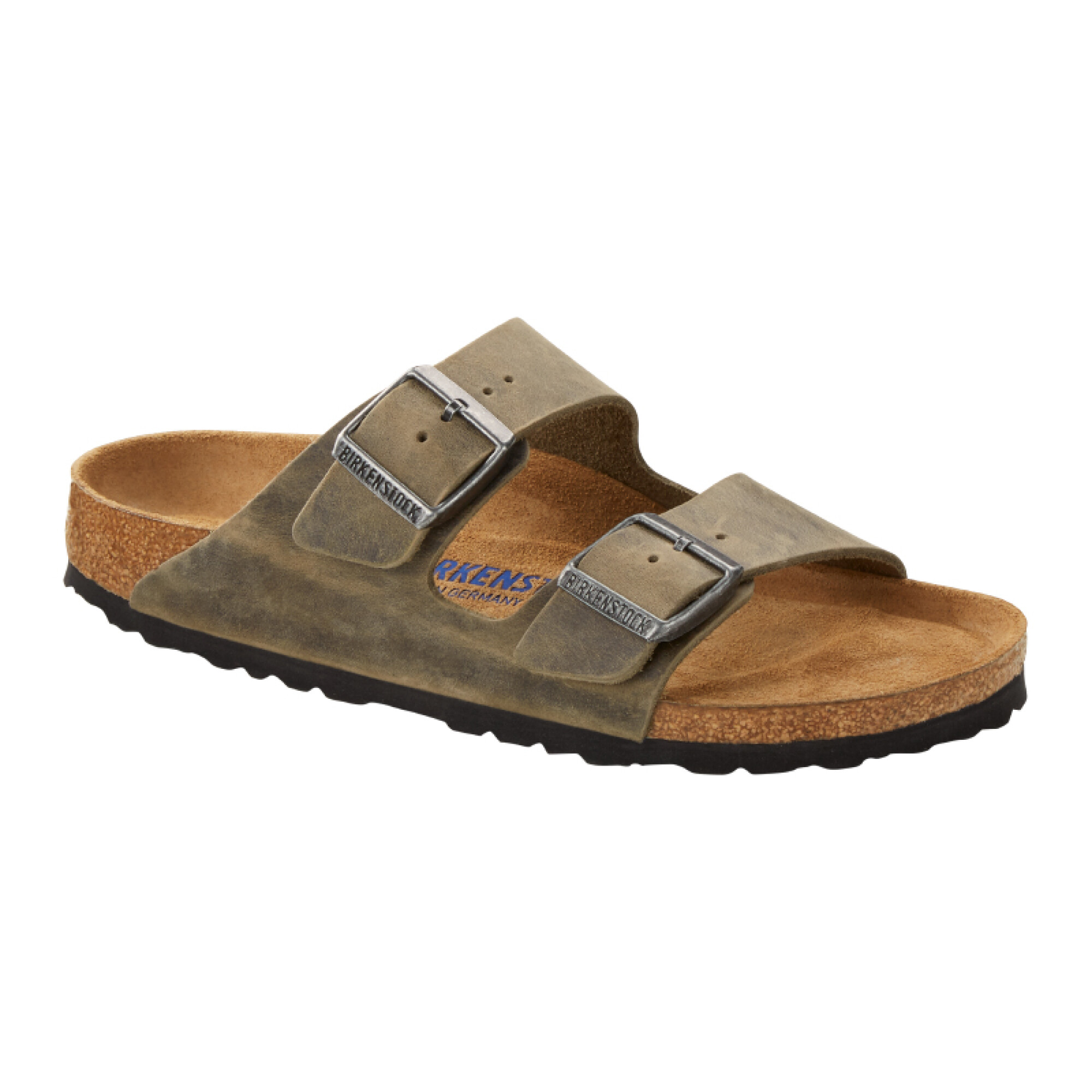 Sandalia Arizona Soft Footbed Oiled Leather Regular Khaki