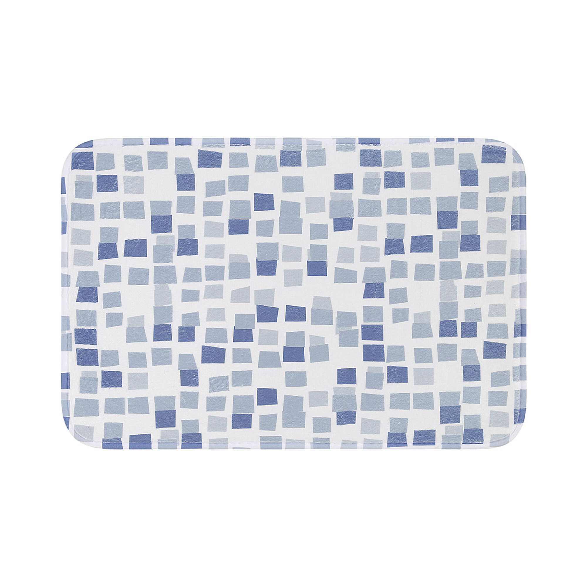 Alfombra Baño con Memoria Home Class 40x60 - 002 CUADROS AZUL — Cartoons