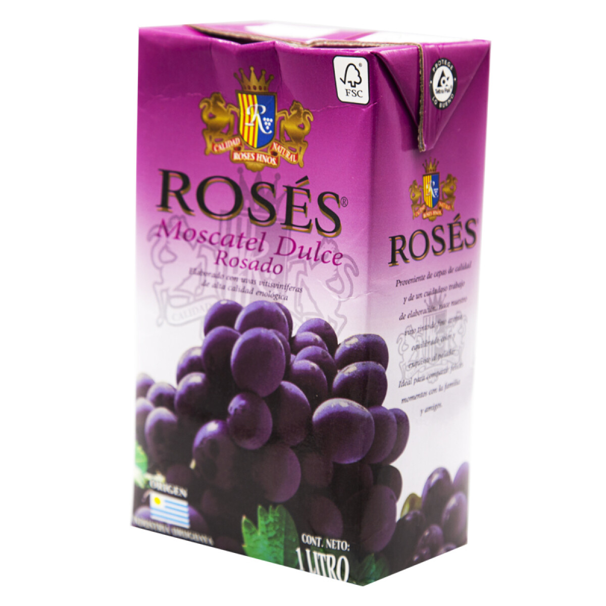 Vino ROSES 1L Tetra - Rosado moscatel dulce — Suchina