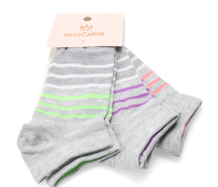Medias de Mujer Miss Carol Media Neon pack X3 MissCarol - Gris Fluo ...