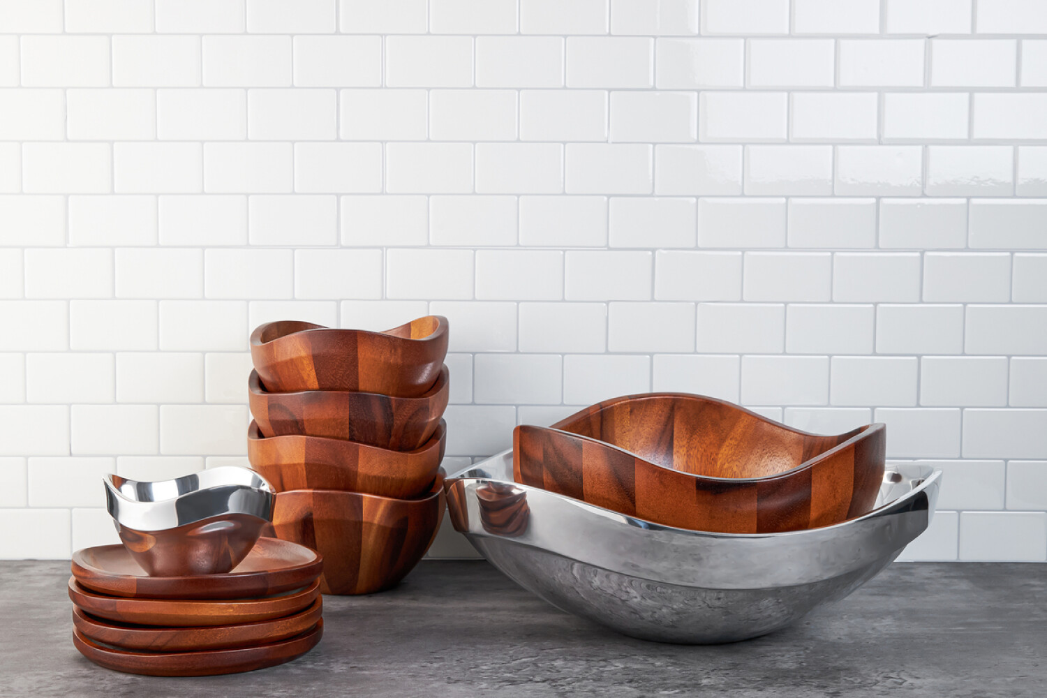 NAMBE BOWL BILLOW DE ENSALADAS CON UTENSILIOS P/SERVIR — Fork