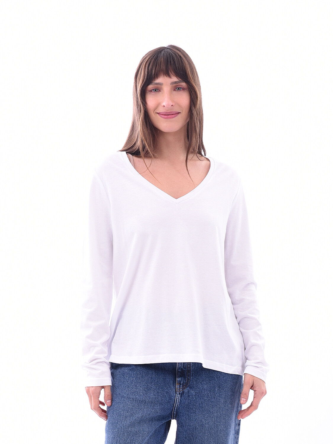 REMERA BASICA PETRA - BLANCO — Guapa