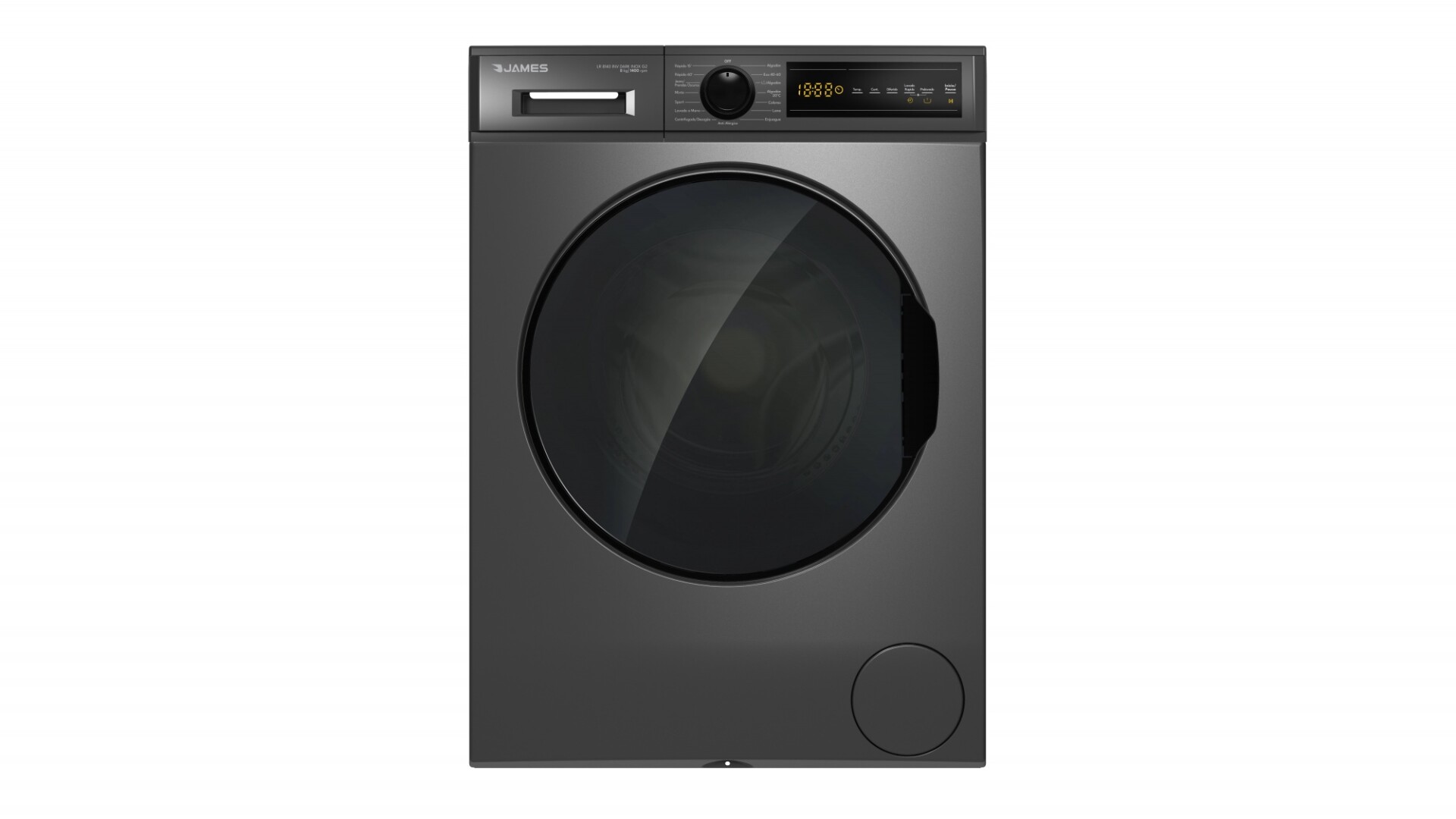 Lavarropas Automatico James Lr 8140 Carga Frontal 38142 - DARK-INOX ...