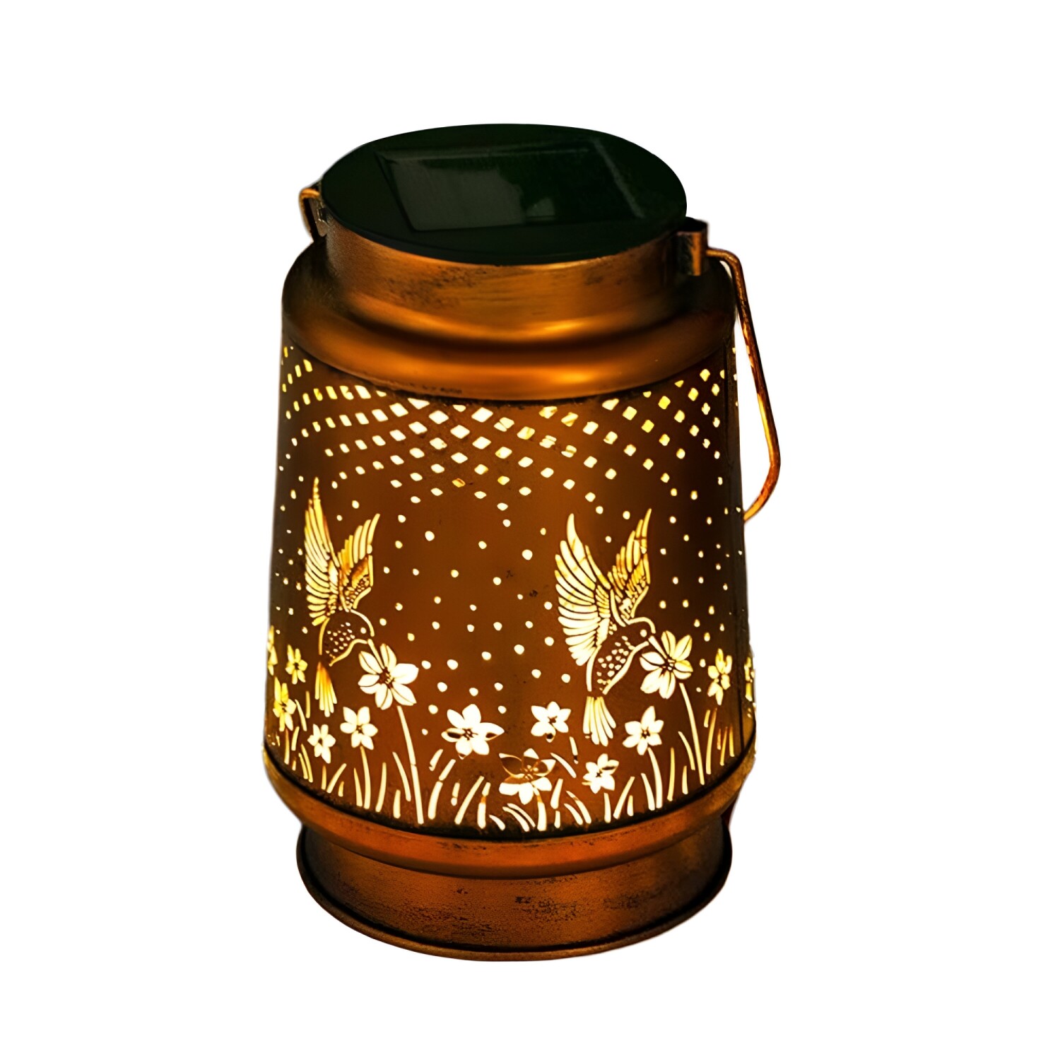 Lámpara Farol Solar Metal 8-10 Hs Autonomía Patio Jardín - Colibrí ...