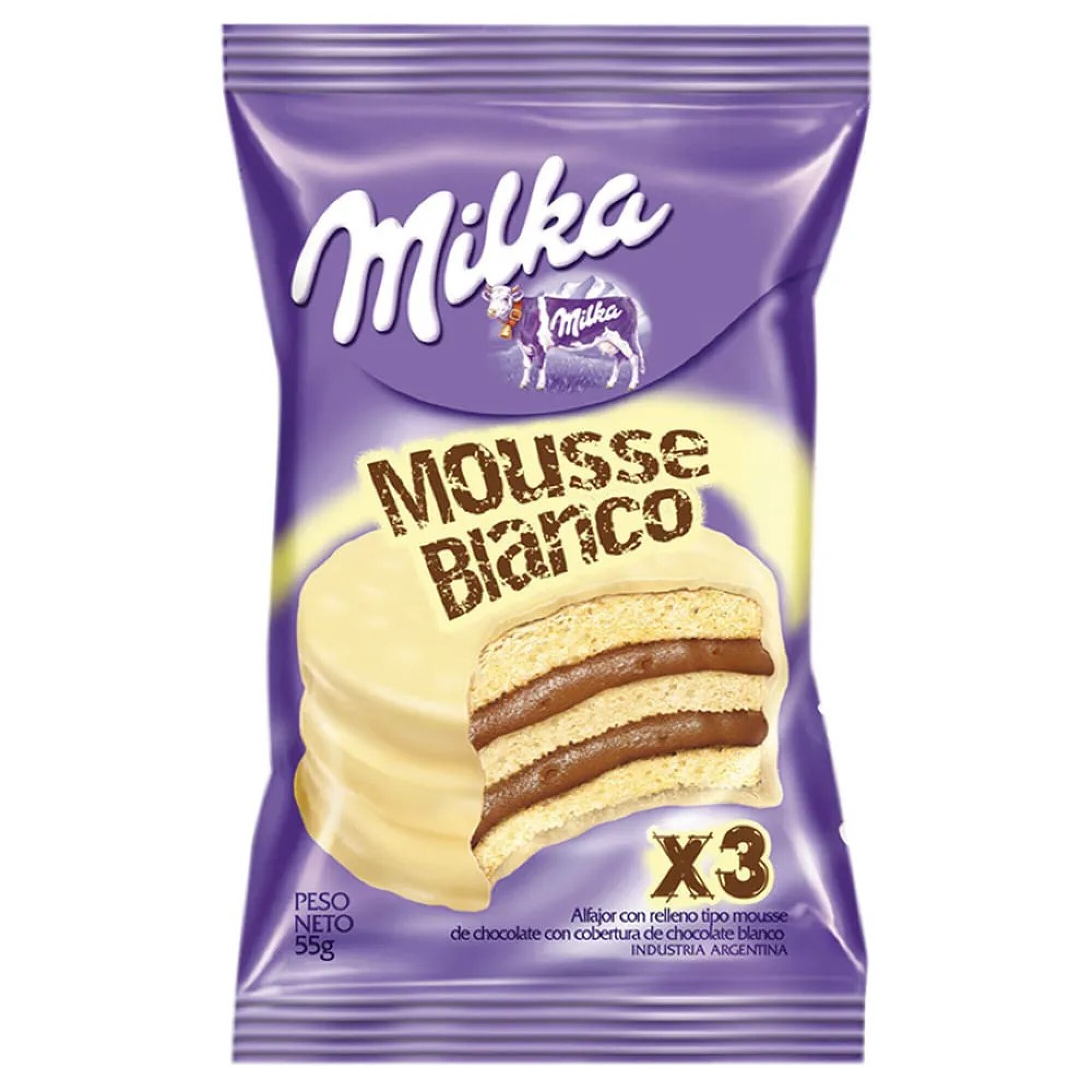 Alfajor Milka Triple Mousse Blanco 55GR - MARRON — Universo Binario
