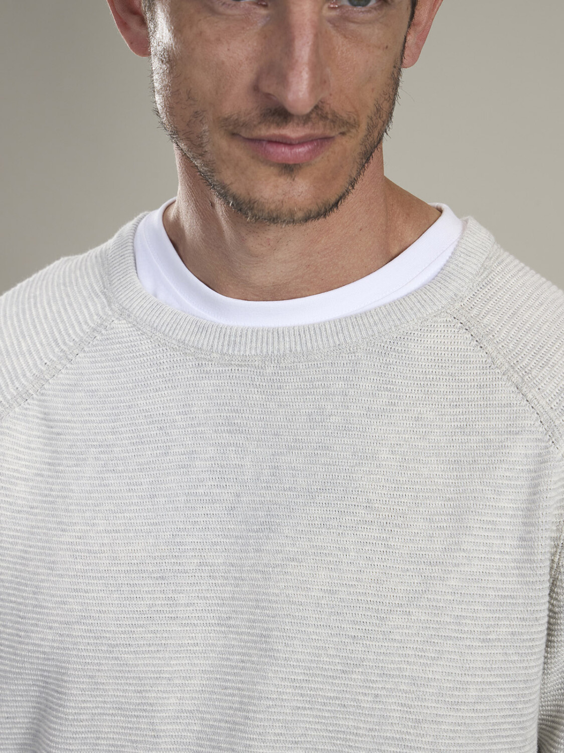 SWEATER BASILEA - GRIS CLARO MELANGE — Benson & Thomas