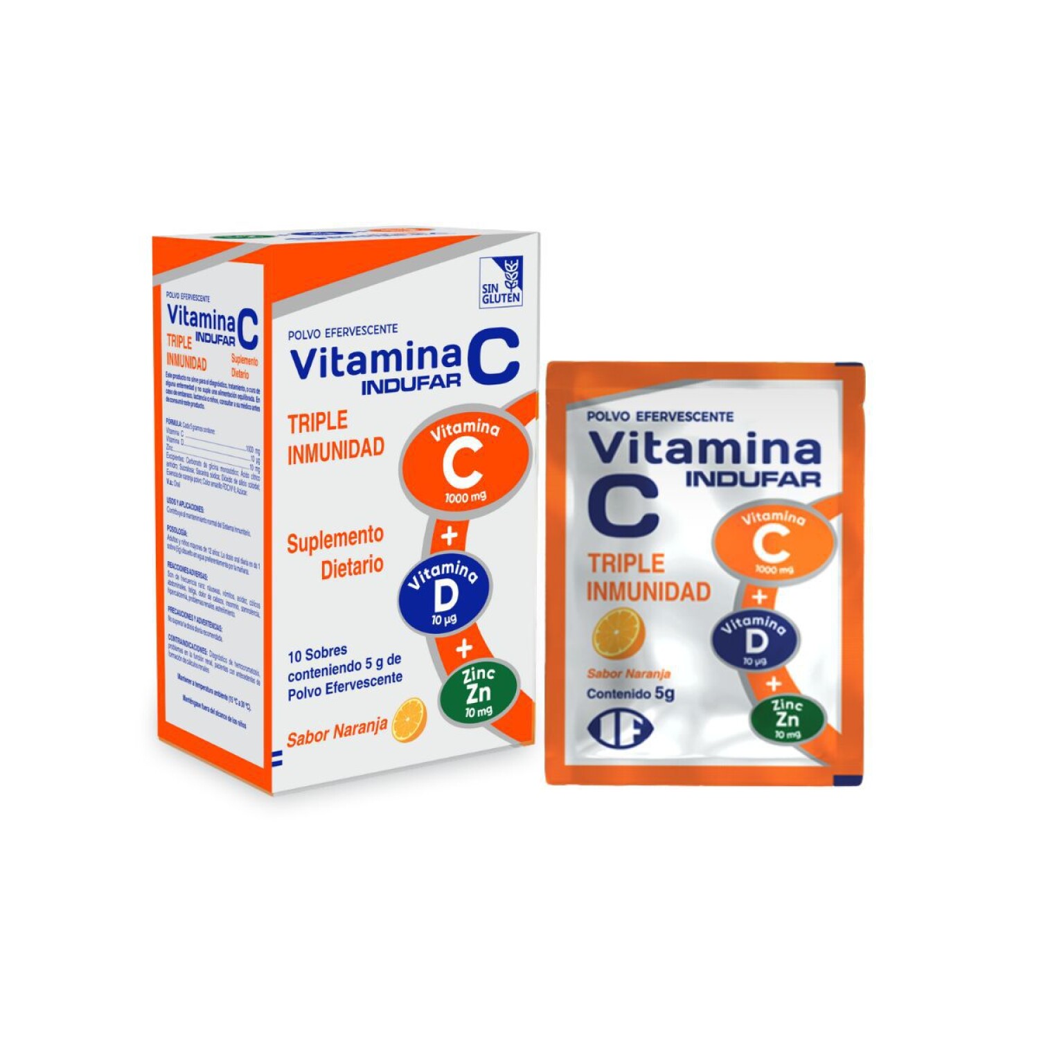 VIT C TRIPLE INMUNIDAD EFER CJ X 10SOBRE — Farmacenter