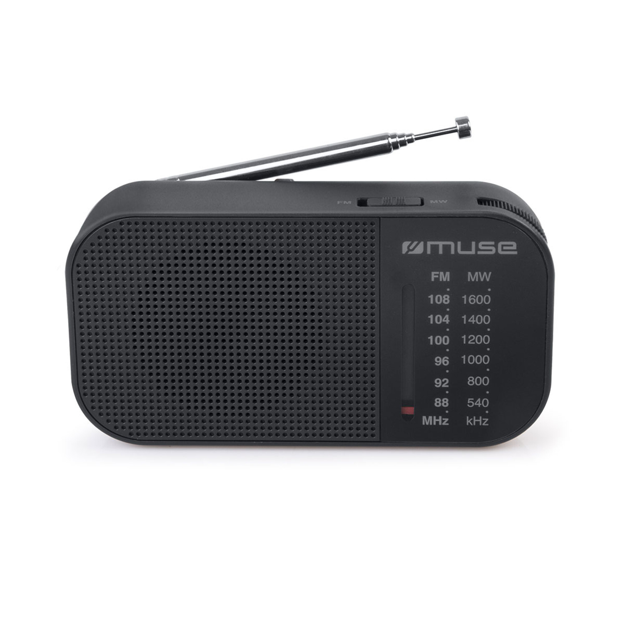 RADIO PORTÁTIL MUSE M025R AM FM NEGRO — Woofer
