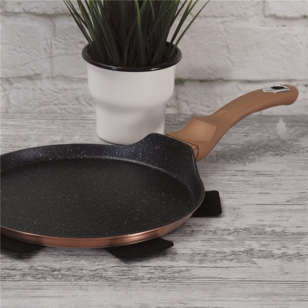 PANQUEQUERA D25CM ALUM FORJADO ROSE GOLD BERLINGER — Deco Hogar