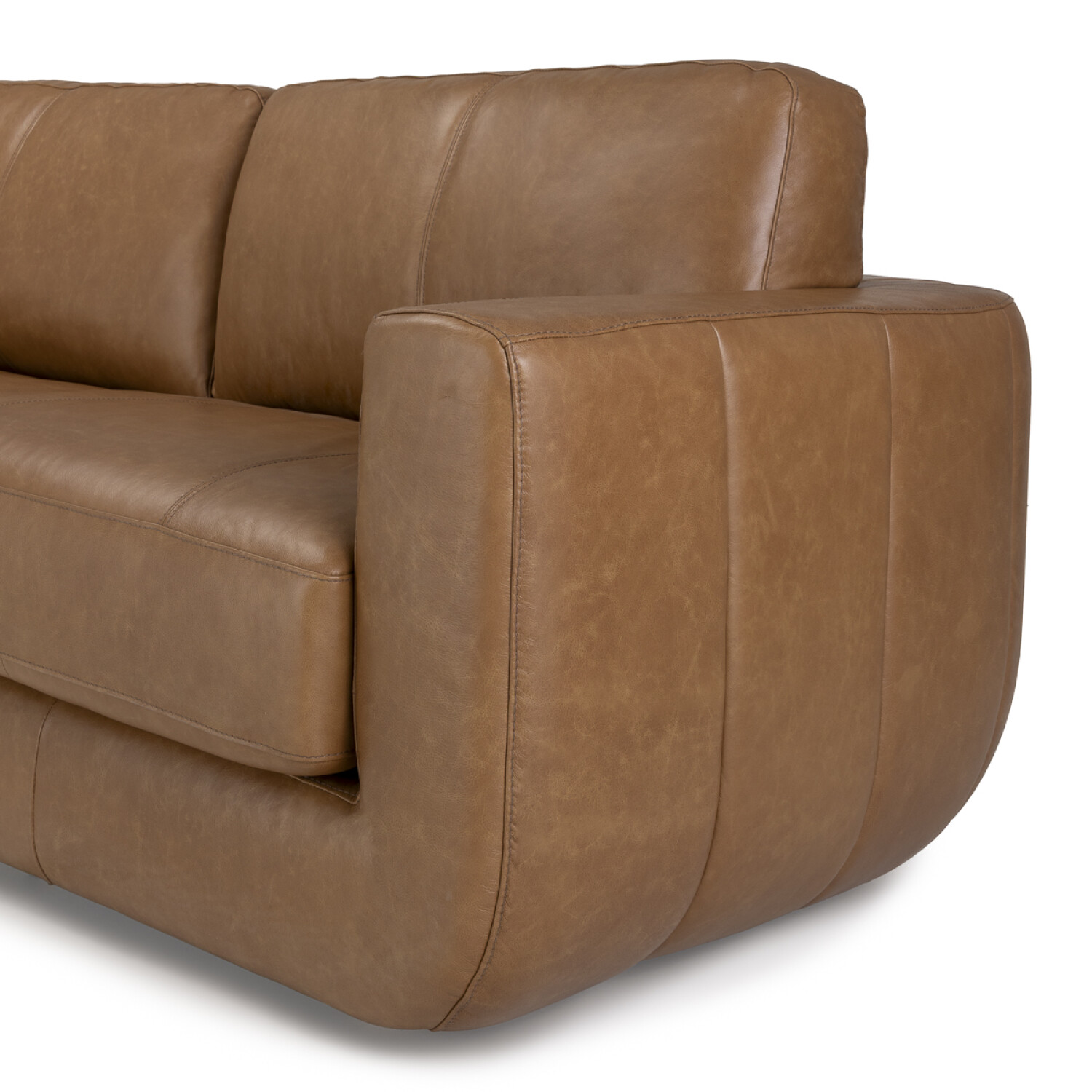 Sofá Copan - Cuero Advanced - 3 cuerpos - Mostarda — NYR Uruguay