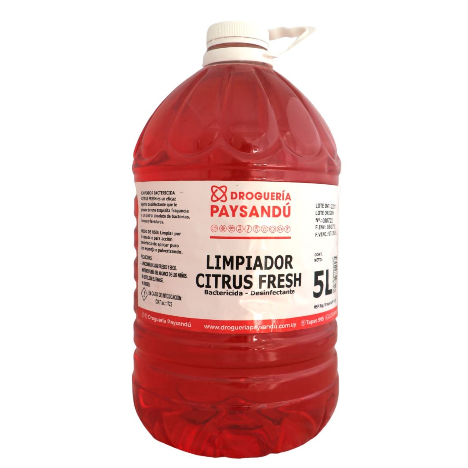 Limpiador Citrus Fresh con Bactericida - 5 L — Droguería Paysandú