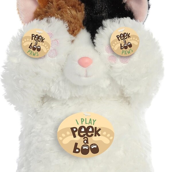 Peluche Gato Gatito Calico Peek A Boo Juguete Aurora Suave — Atrix