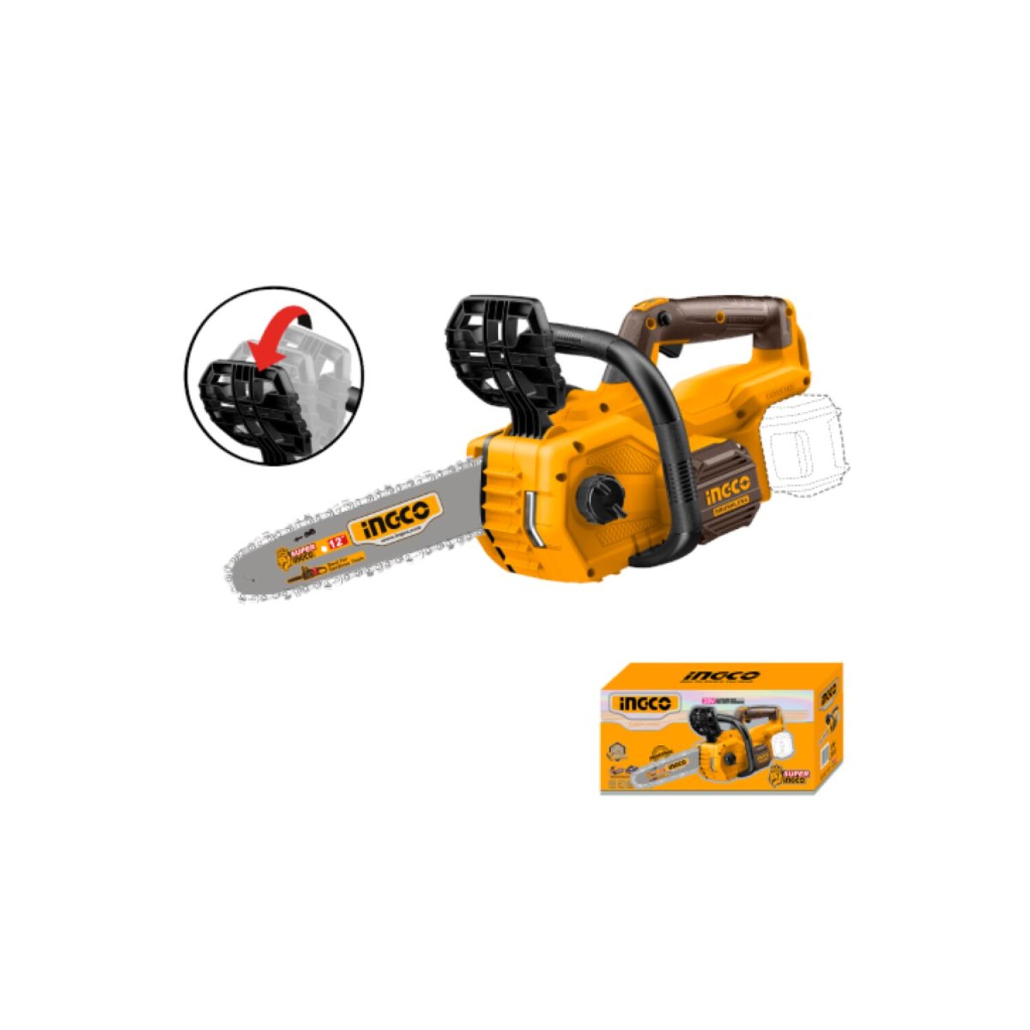 Motosierra A Bateria 20v Ingco 12" — El Insuperable