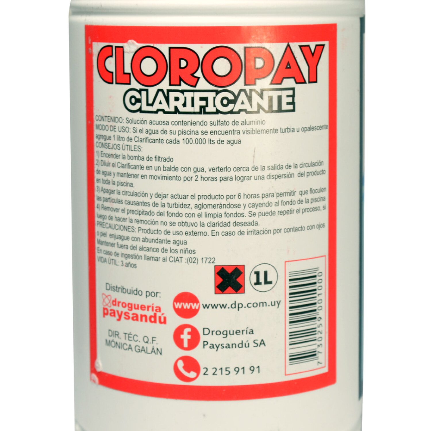 Cloropay Clarificante - 1 L — Droguería Paysandú