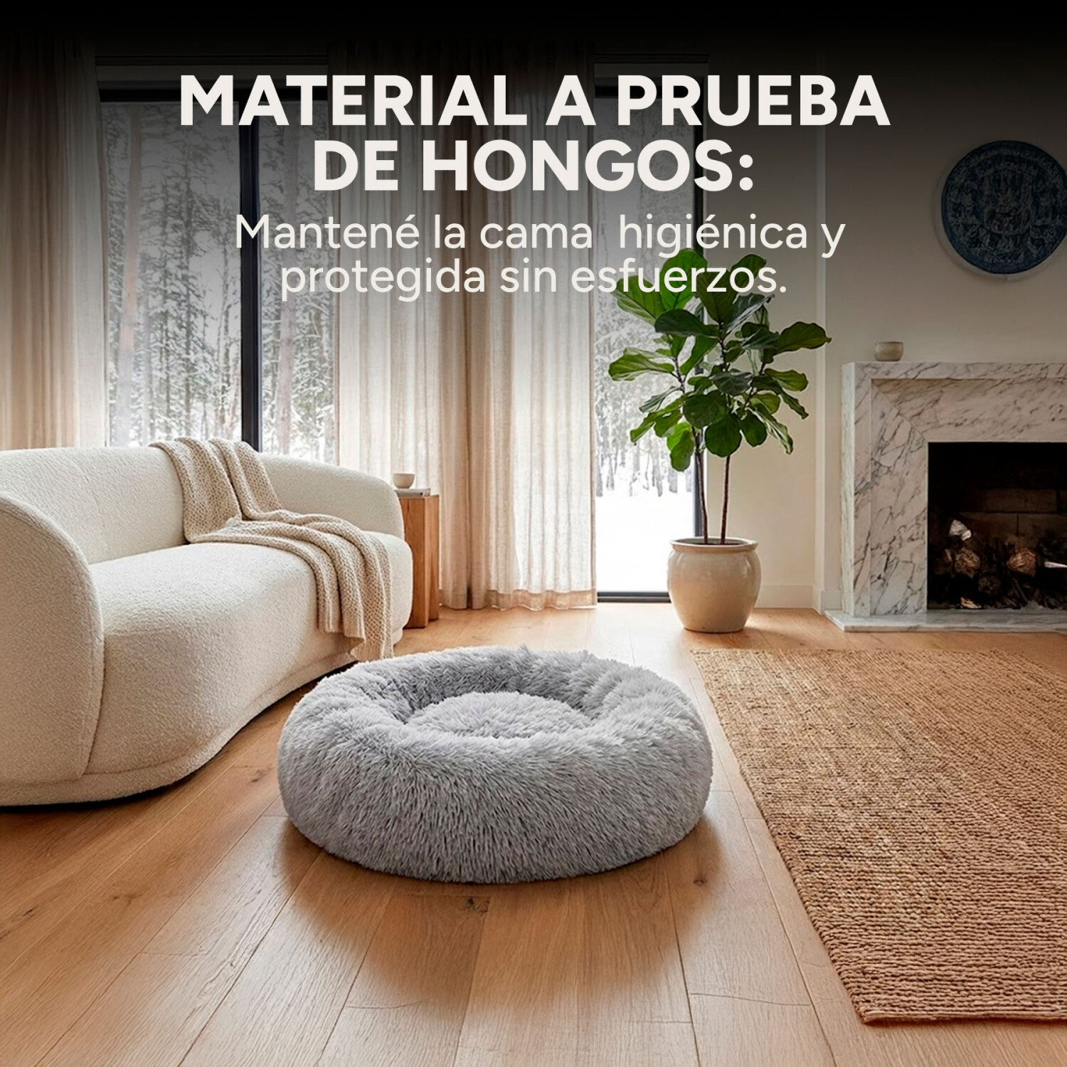 Cucha Cama Colchon Puff Plush Mascota Antiestress 60cm - Color Variante ...