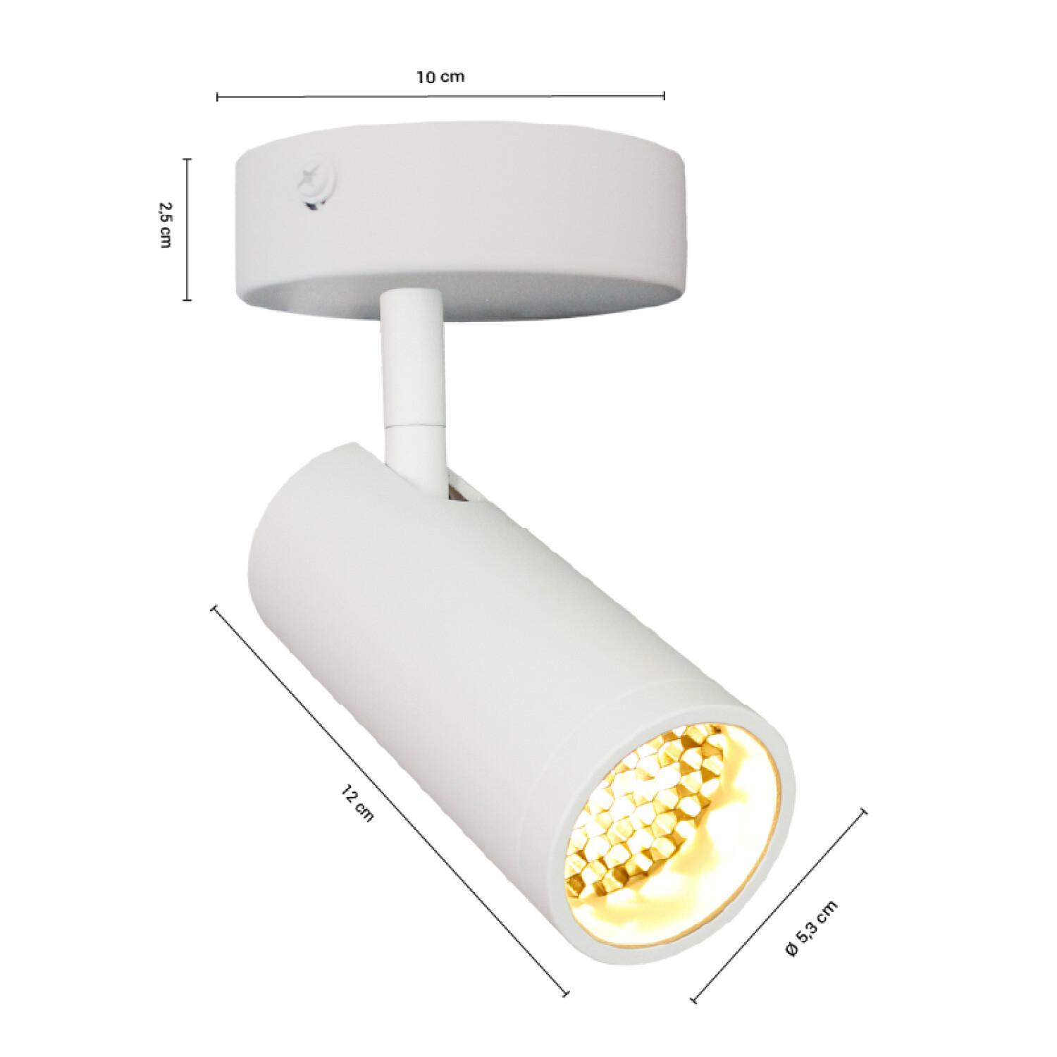 Luminaria De Adosar Long Leticia Orientable Blanca — Serlux
