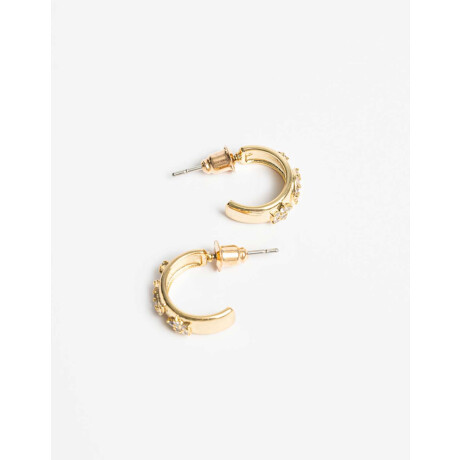 Argollas Mystic Con Cubic Zirconia - Dorado — Tienda Soy Santander