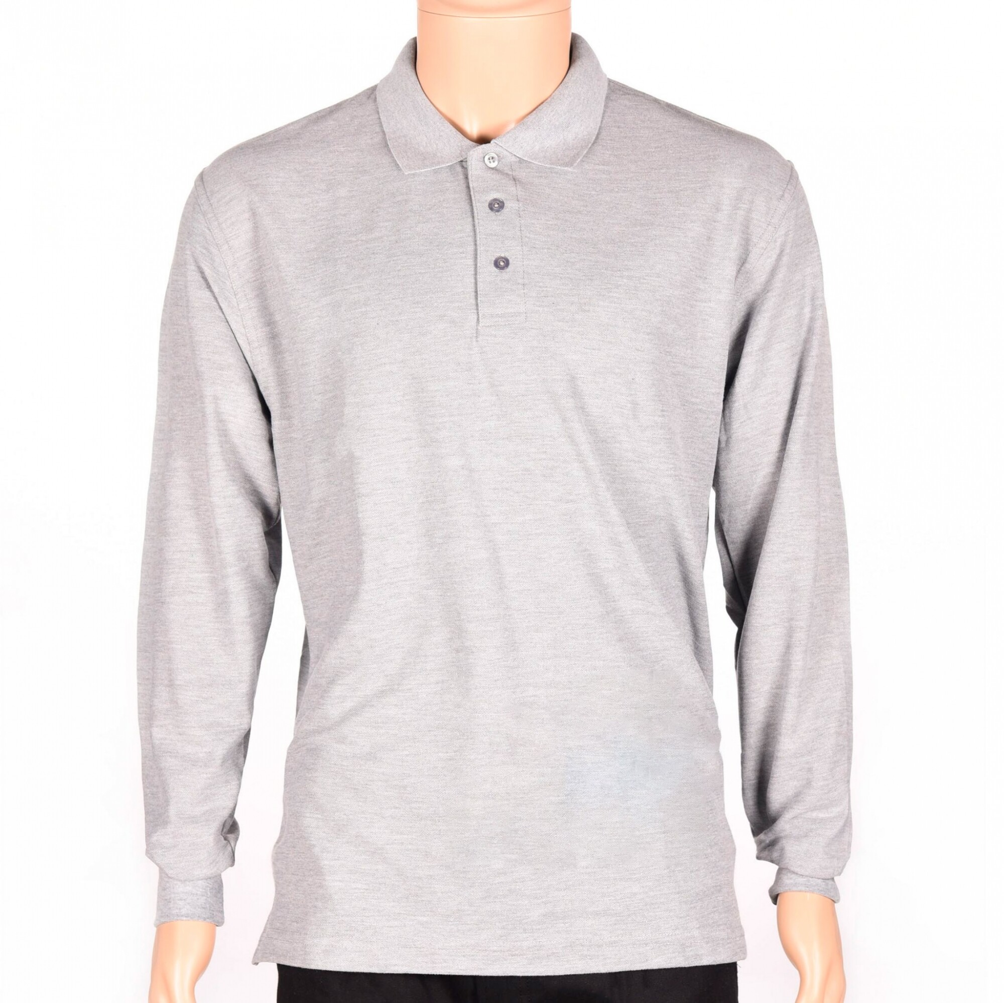 Remera Polo manga larga - Gris — TextilShop