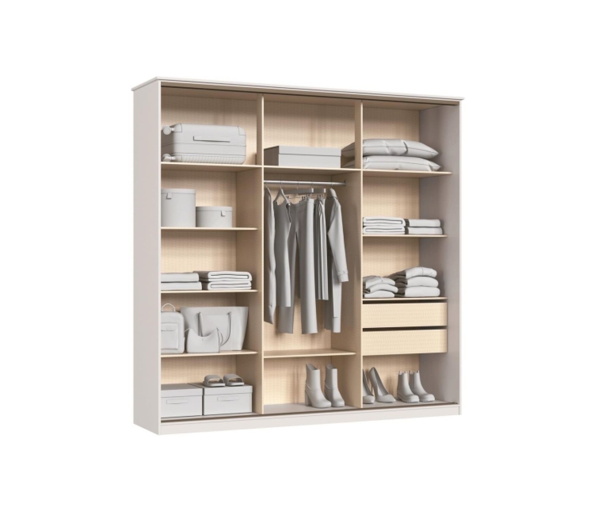 Ropero Master New 2 Puertas De Correr Cedro/blanco 0626a Mdp — Albanes