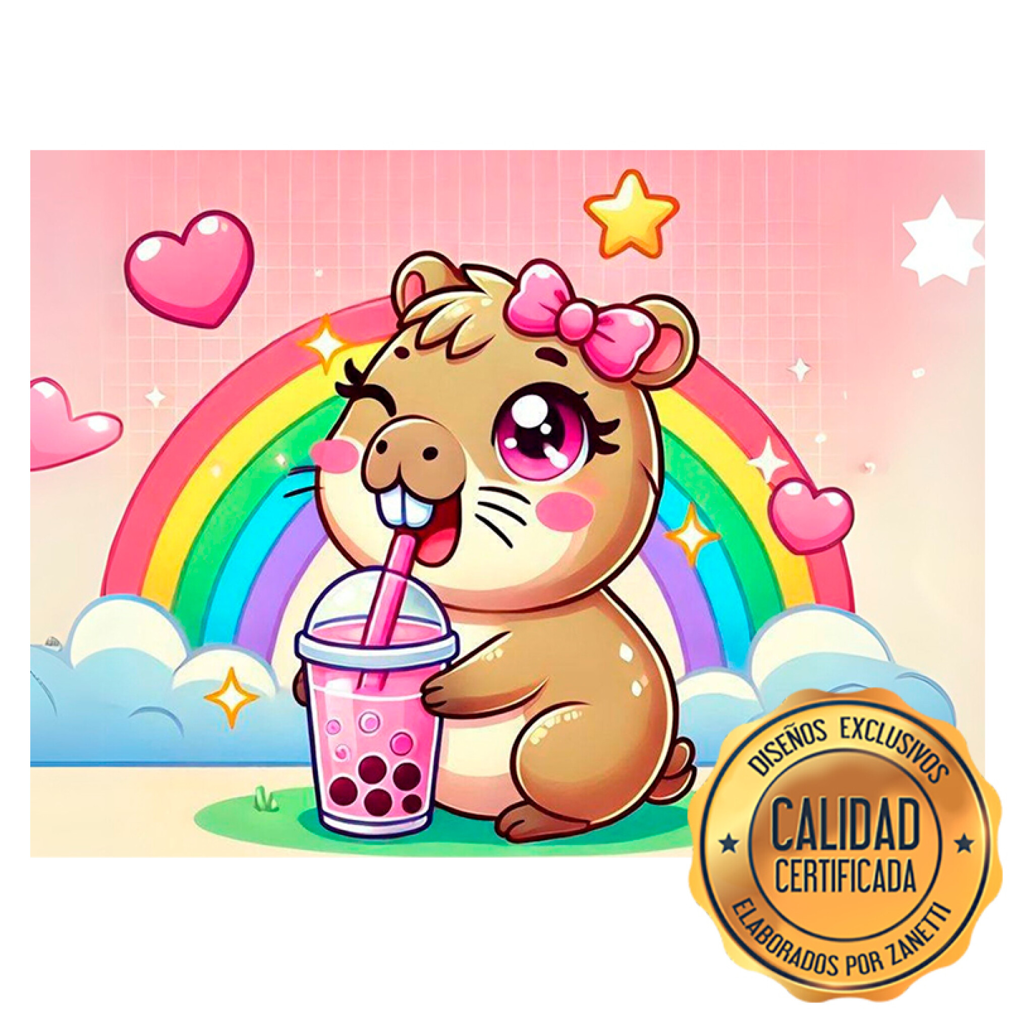 Lámina Capibara - Arcoíris Rect. — Zanetti