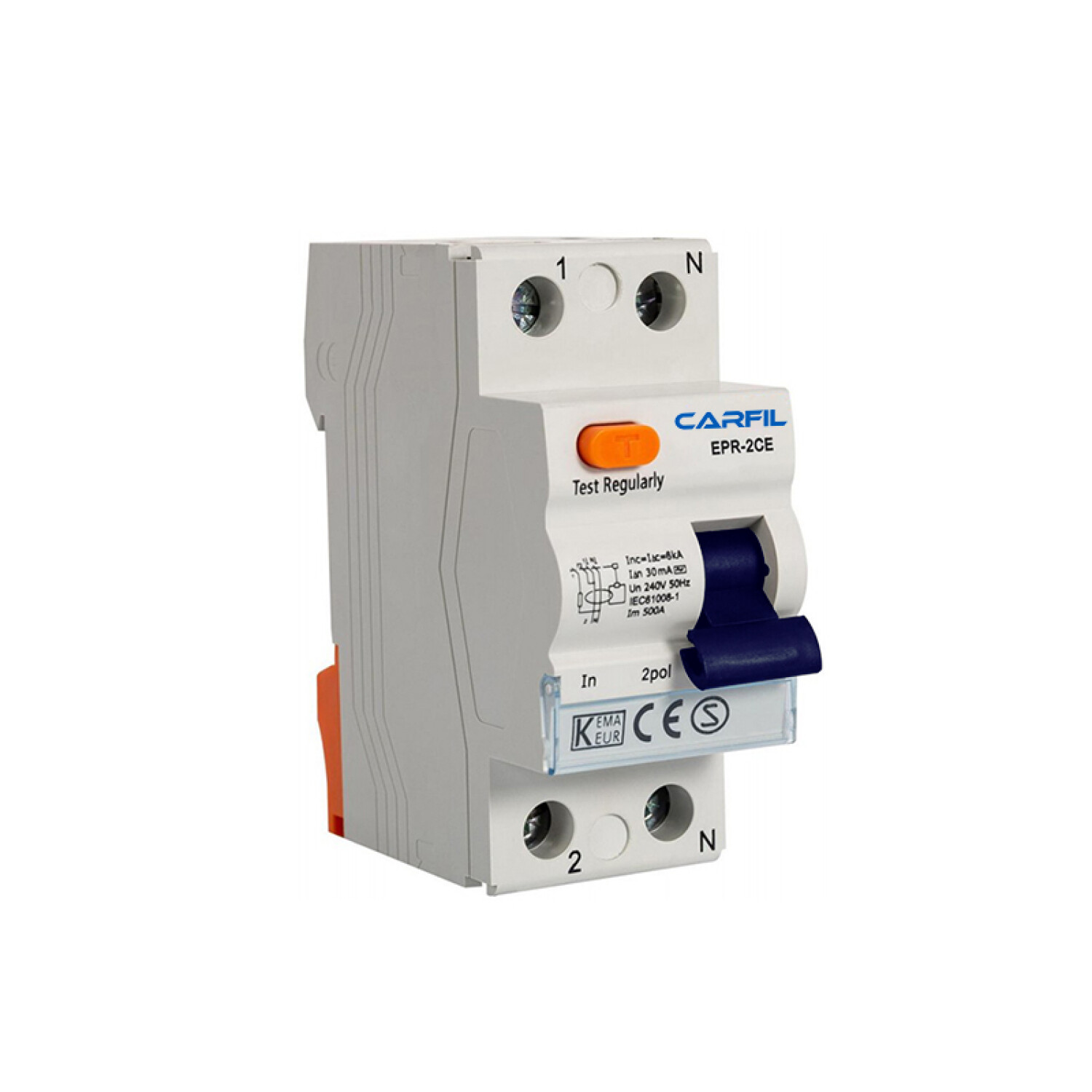 Llave diferencial EPR-2P RCCB 25A 30mA 6kA - CF2080X — Fivisa