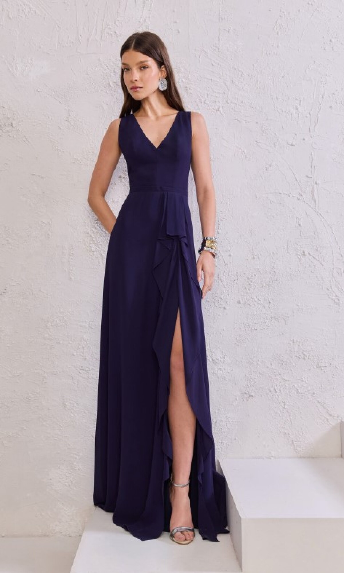 Vestido largo Justine - Azul — Paulista