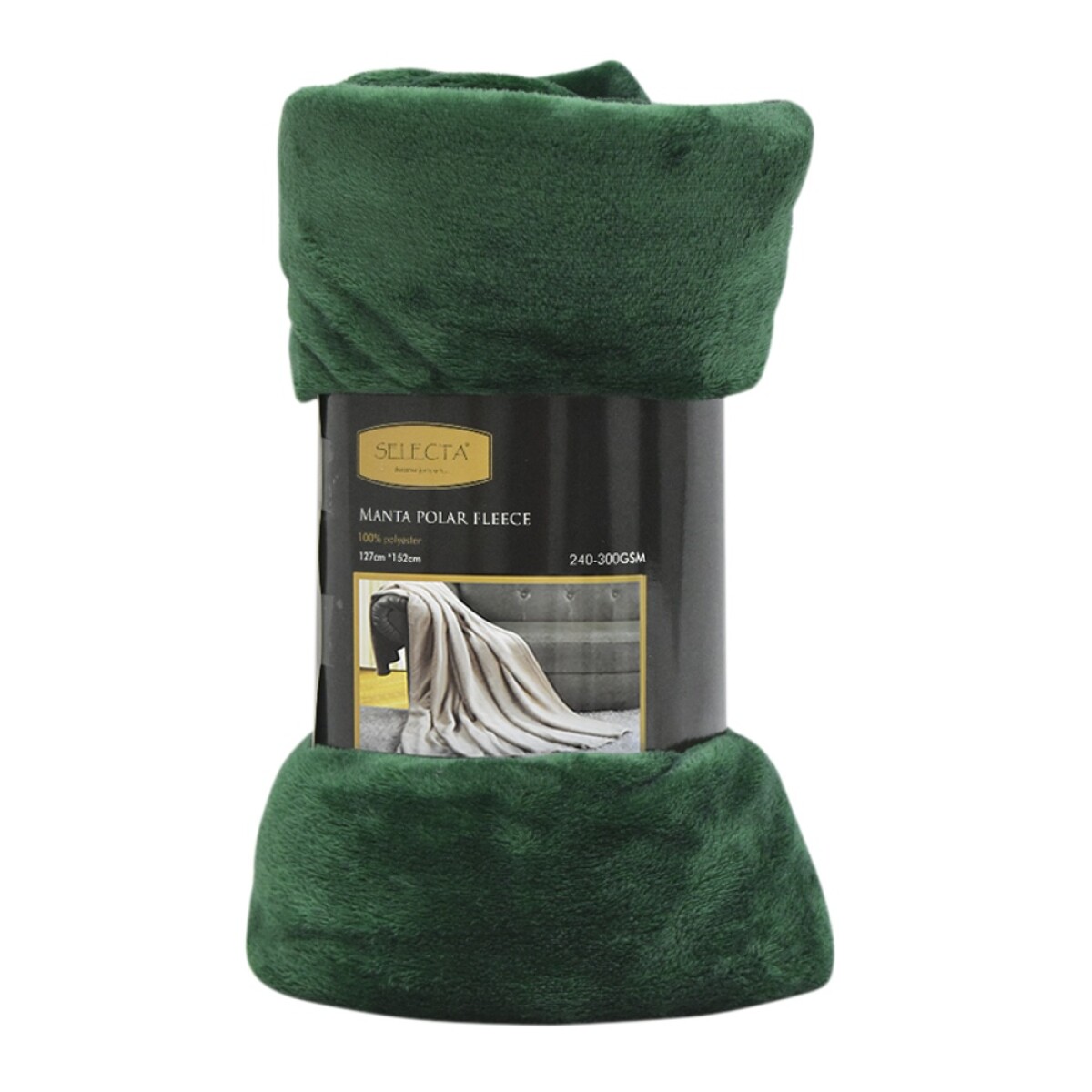 Manta Polar de 1 Plaza Fleece - Verde — HTS